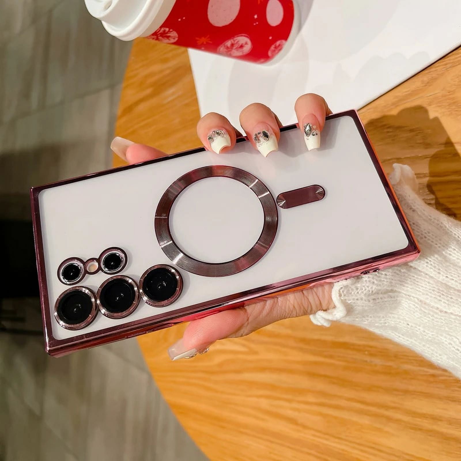 Plating Magnetic Magsafe Cases For Samsung Galaxy S24 S23 S22 Ultra ...