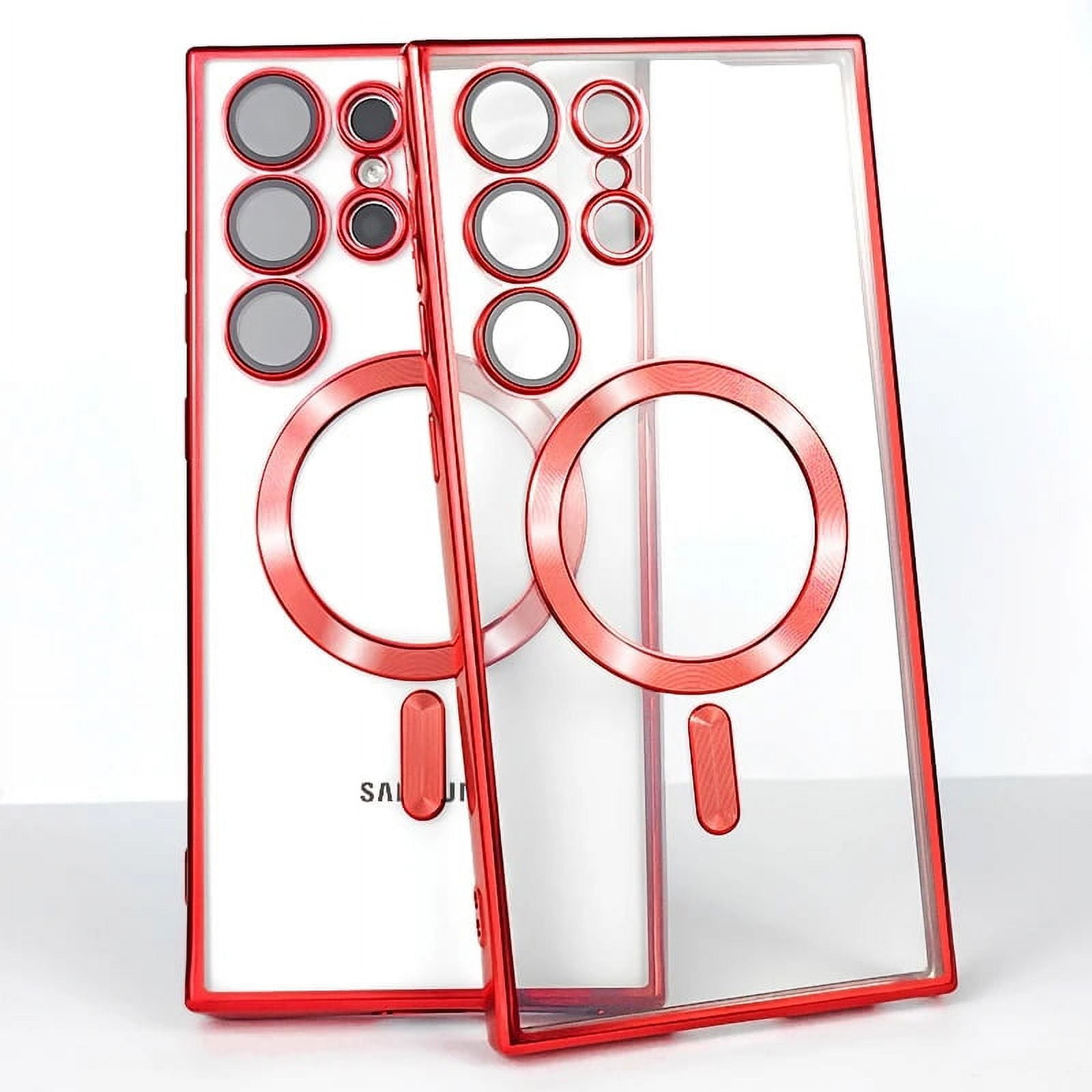 Plating Transparent For Magsafe For Samsung Galaxy S21 S22 S23 S24 Ultra Plus Case magnetic ...