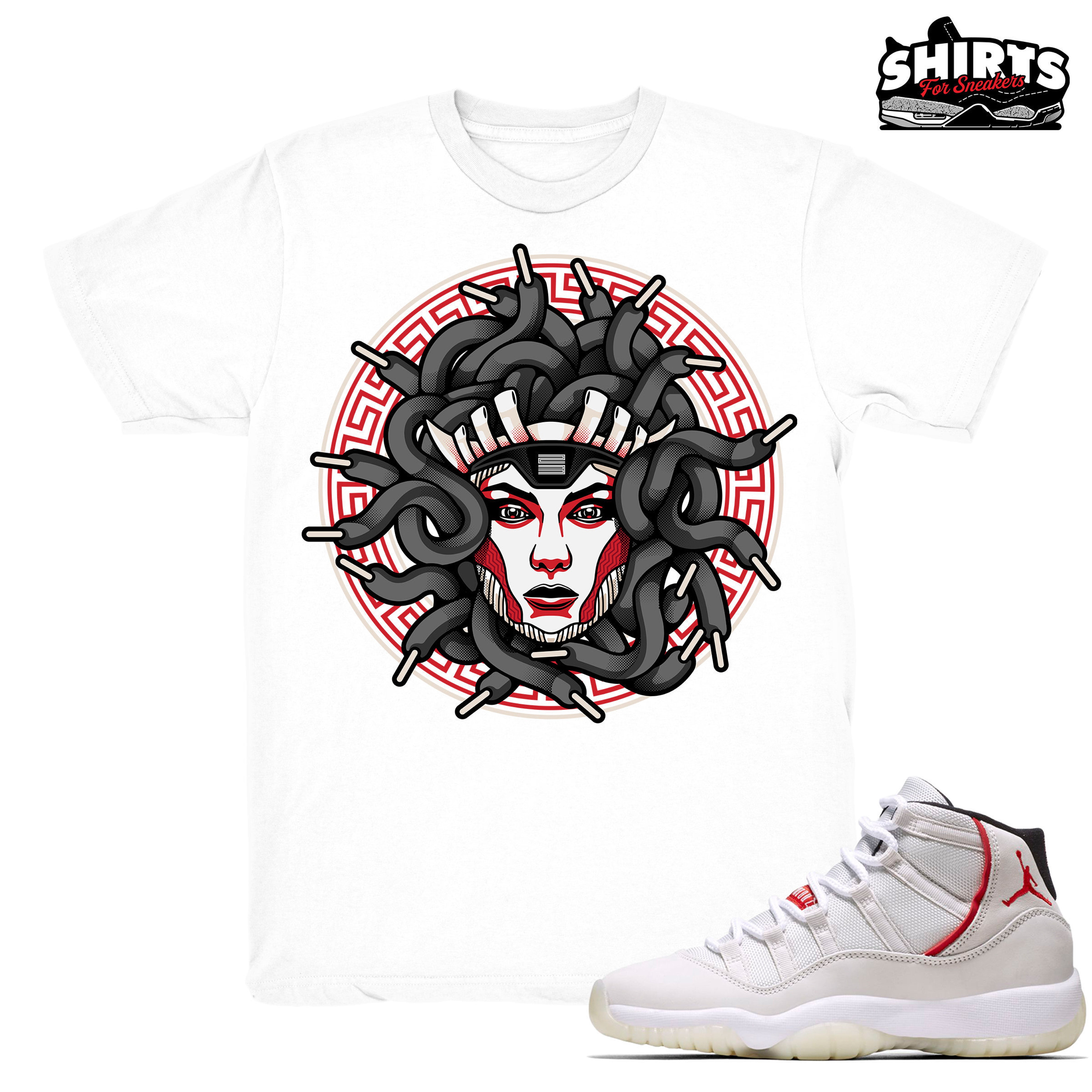 Platinum 11 shirt | Medusa Laced - Retro 11 Platinum Tint White tee ...