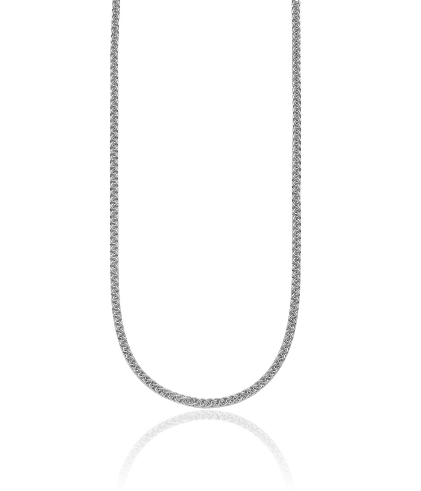 Platinum 2.5mm 3 Wire Spiga Wheat Link Chain Necklace - Walmart.com