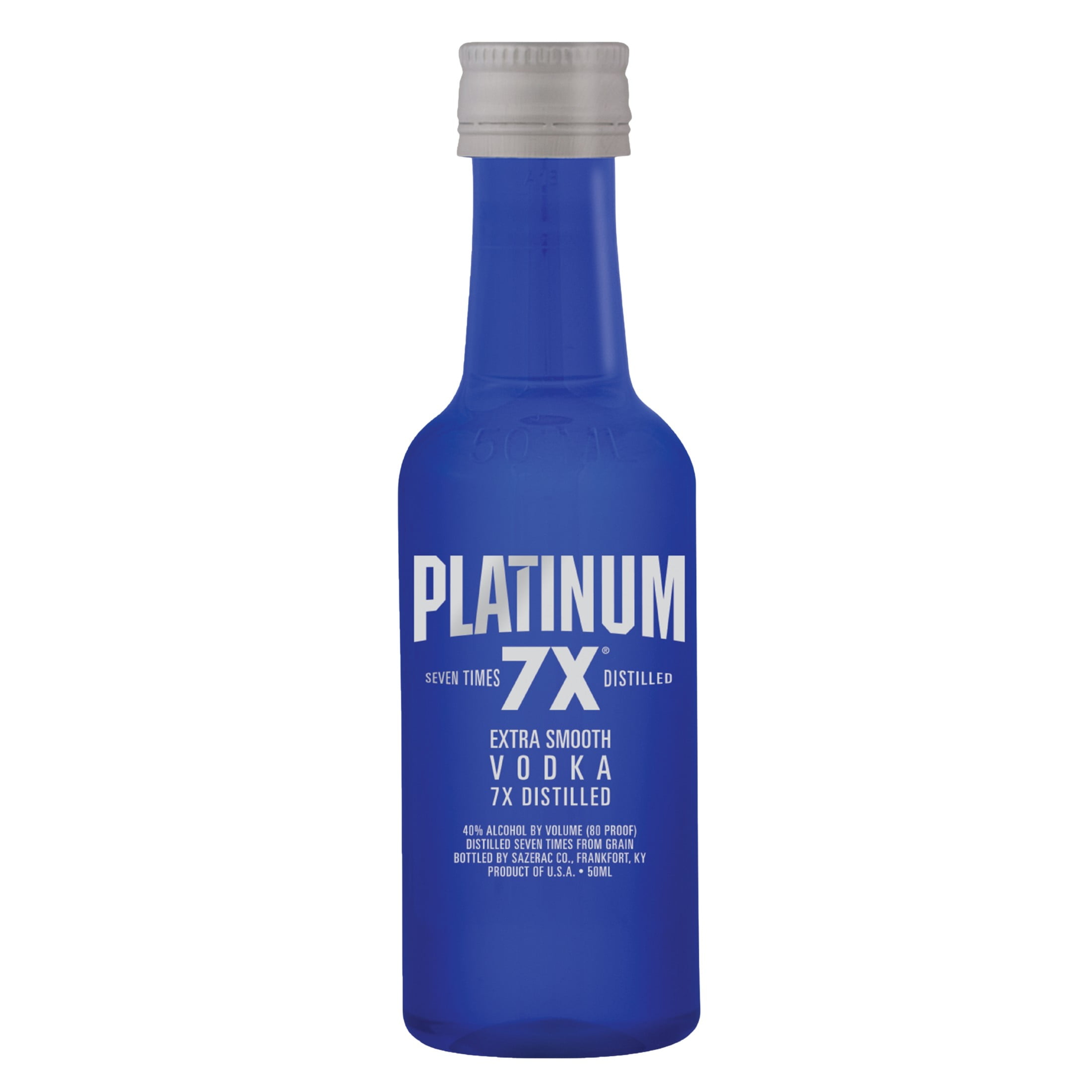 Platinum 7X Seven Times Distilled Extra Smooth Vodka, 50ml 80 Proof ...