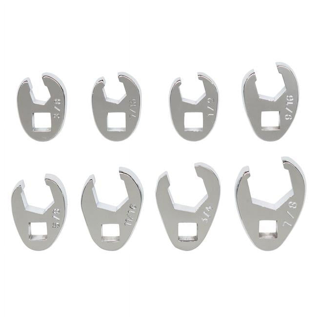 Platinum 8 Piece 0.37 in. Drive SAE Flare Nut Crowfoot Wrench Set ...