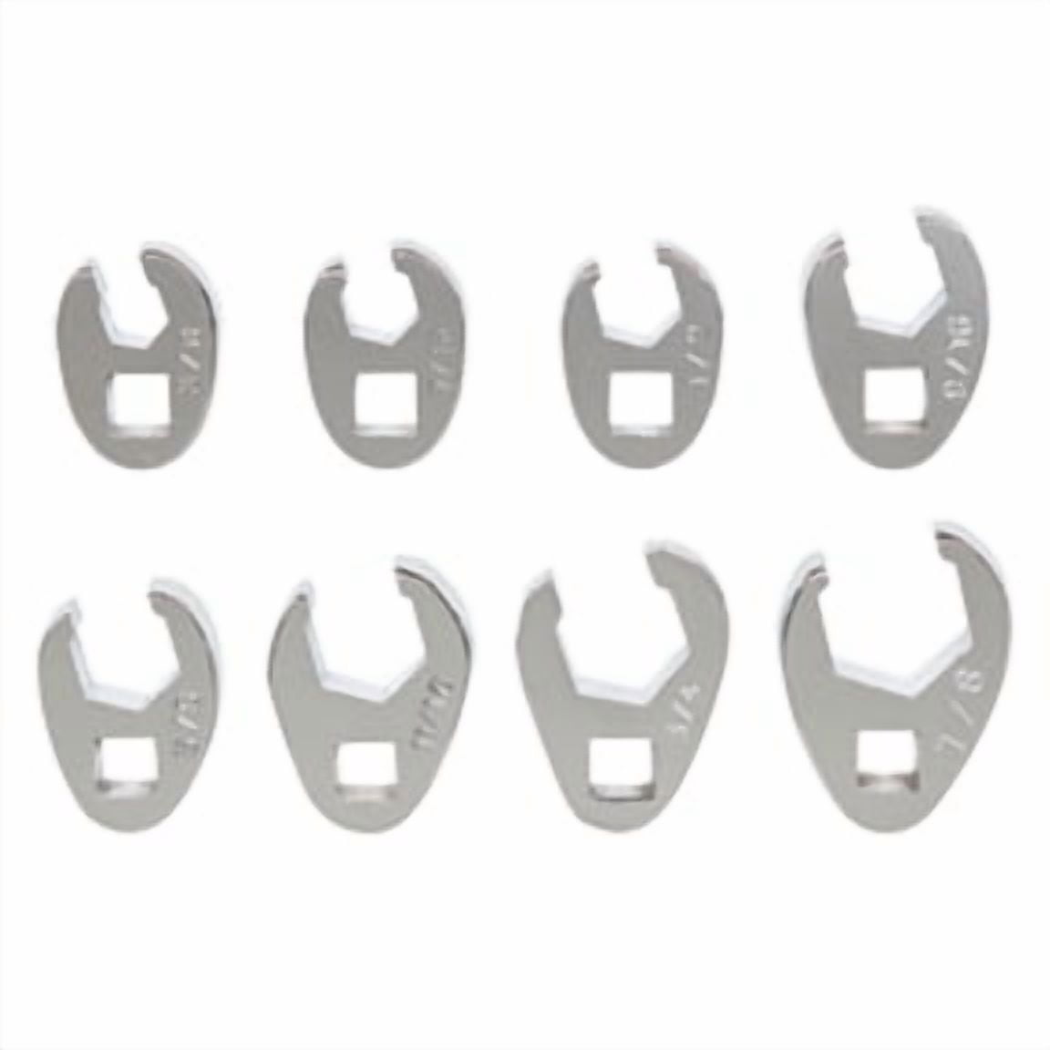 Platinum Tech 99310 8 Pc. 3/8" Dr. SAE Flare Nut Crowfoot Wrench Set ...