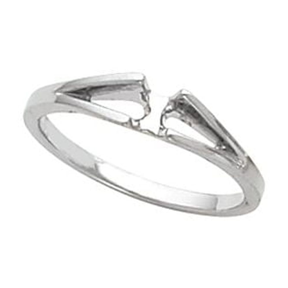 Platinum Bridal Base Remount Open Shank Ring Finding Fine Jewelry For ...
