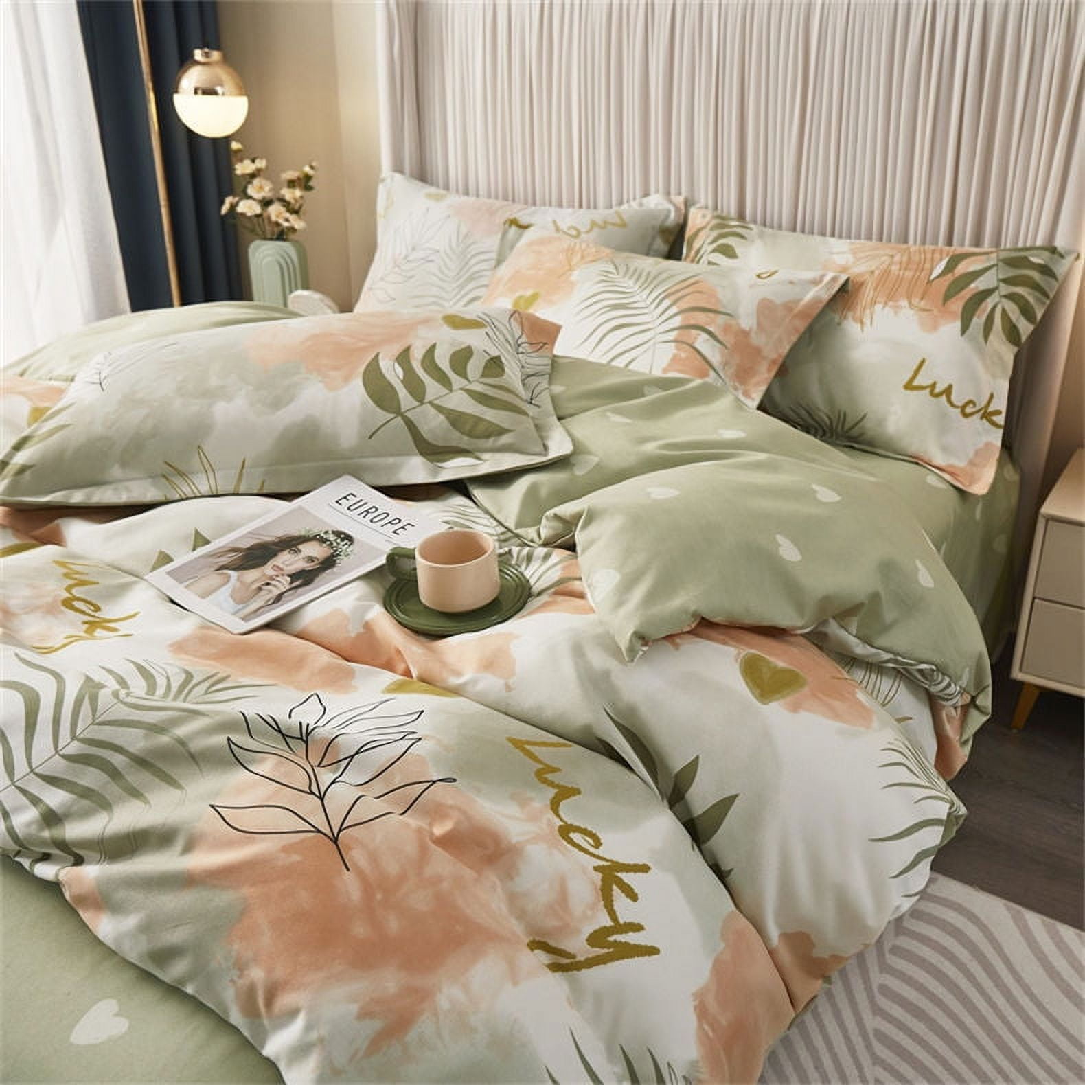 Platinum Cotton Grass Collection Graphic Print 4-Pack Colorful - Queen ...