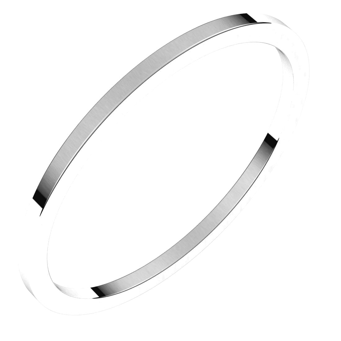 Platinum Flat 1mm-Flat Band Size 6-Band Style Ring for Women and Men ...