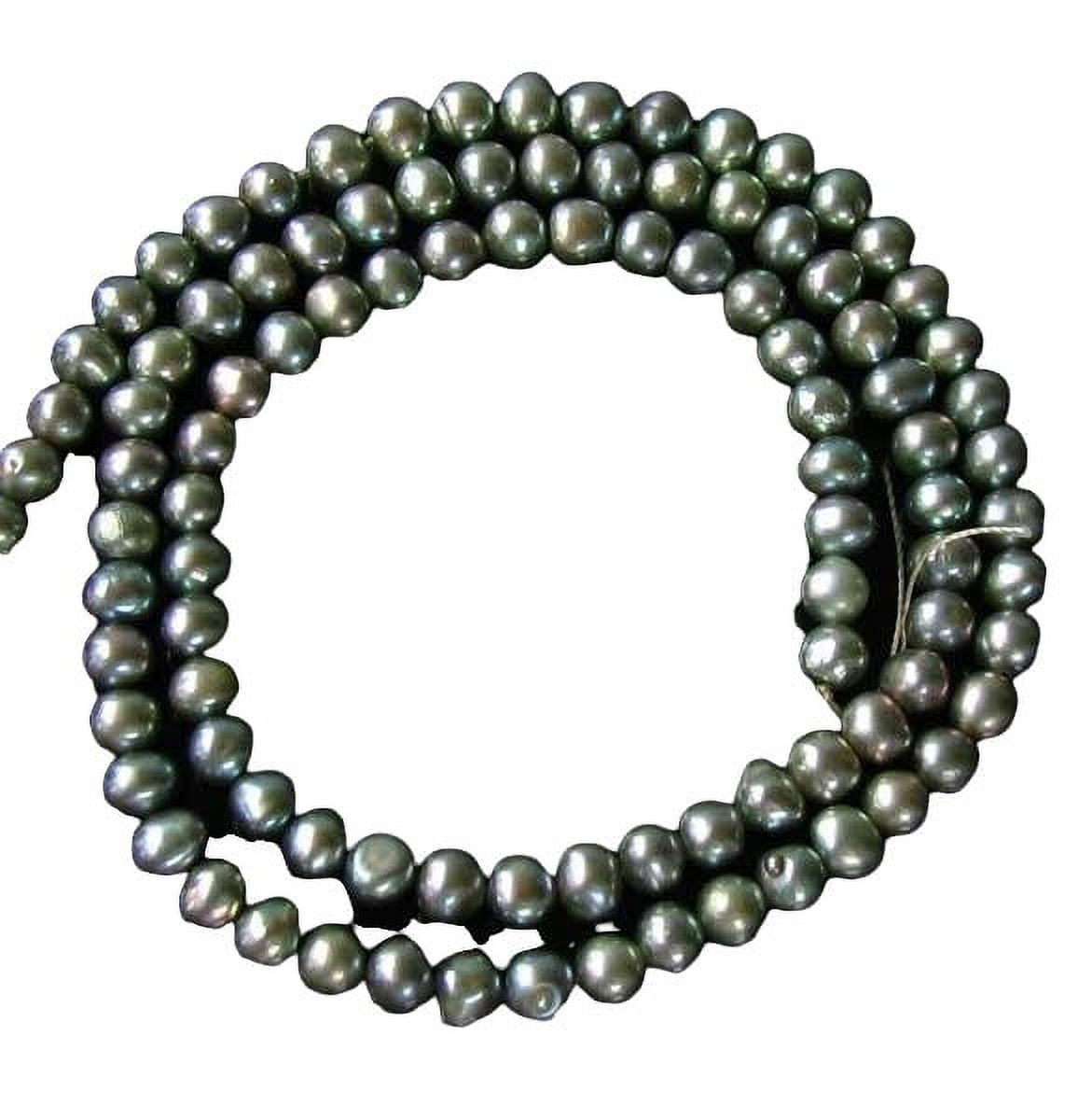 Platinum Green Freshwater 4-5mm Pearl Strand | 102 Pearls | - Walmart.com