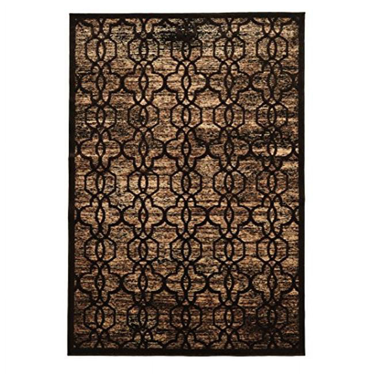 Platinum Iron Gate Indoor Area Rug - Brown & Beige - 8 x 11 in ...