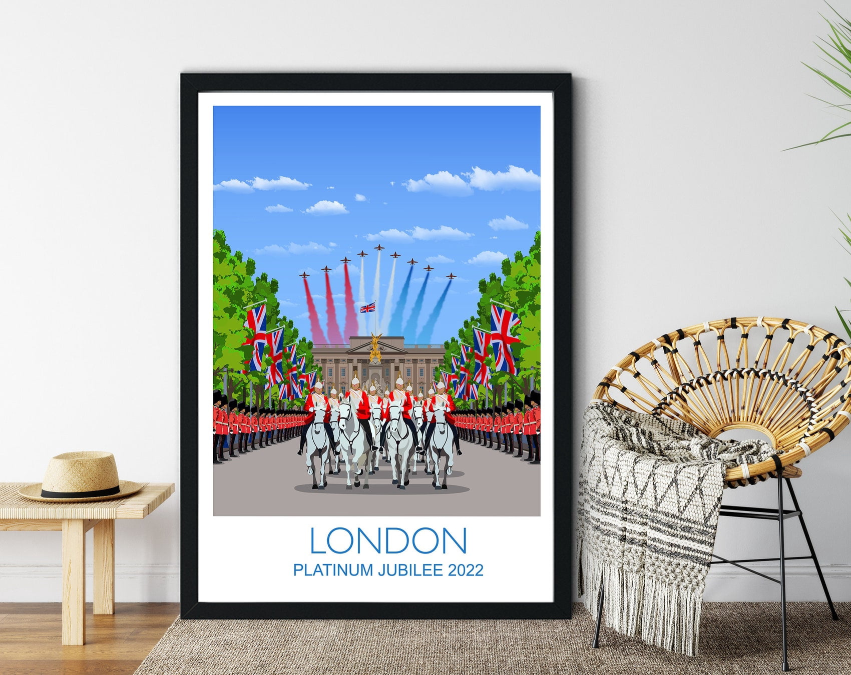 Platinum Jubilee Poster of London , Travel Print of London, City of ...