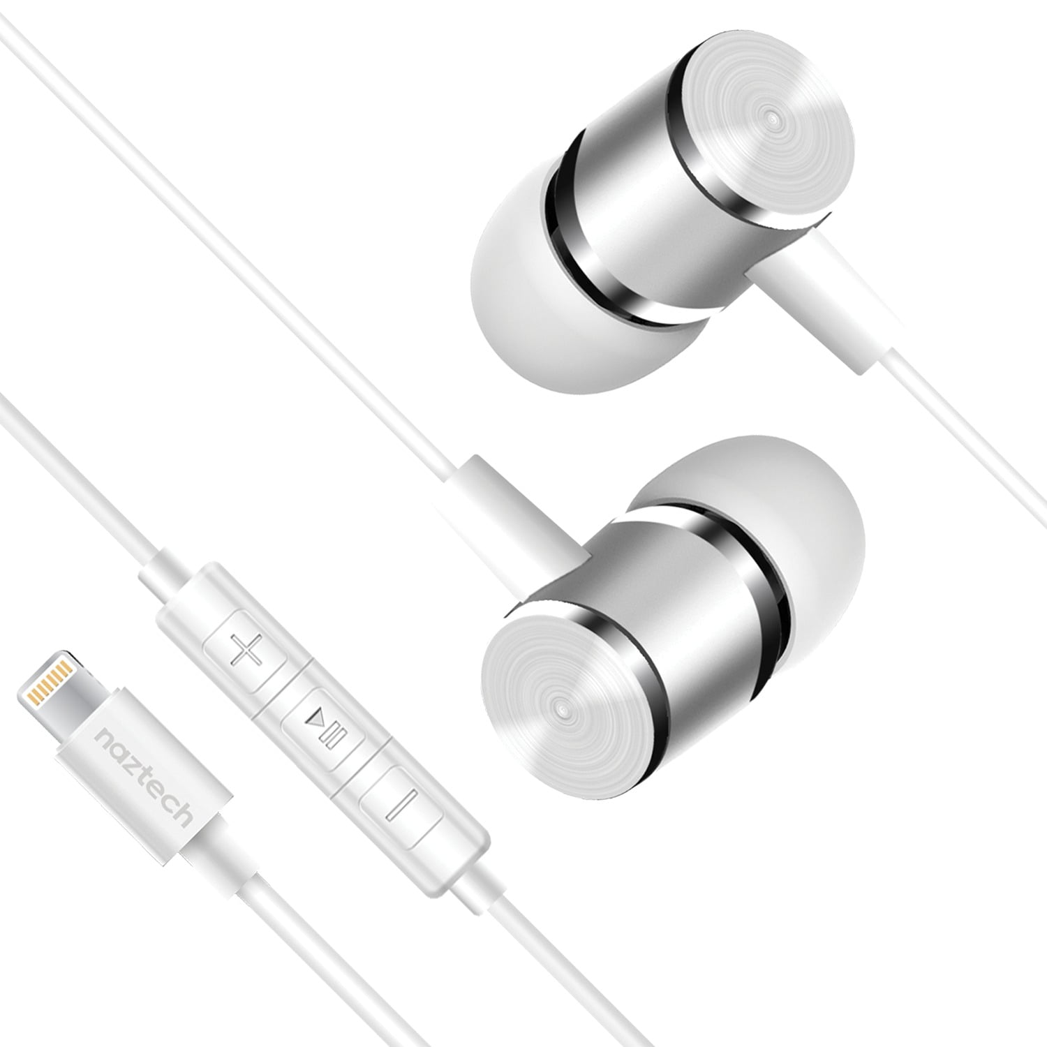 Platinum MFI Lightning Earphones (Silver) - Walmart.com