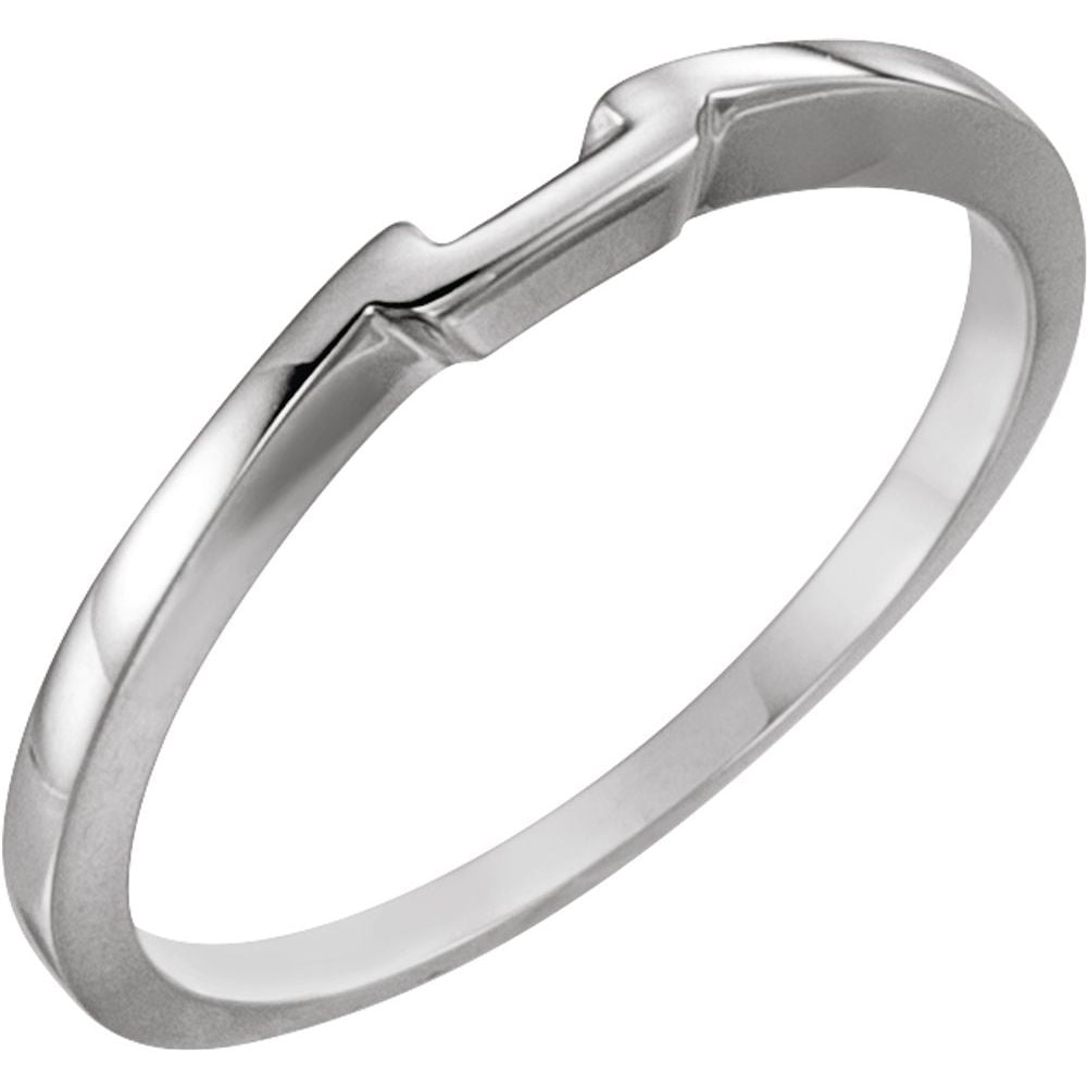 Platinum Matching Bridal Wedding Engagement Band Ring for 6.5mm ...