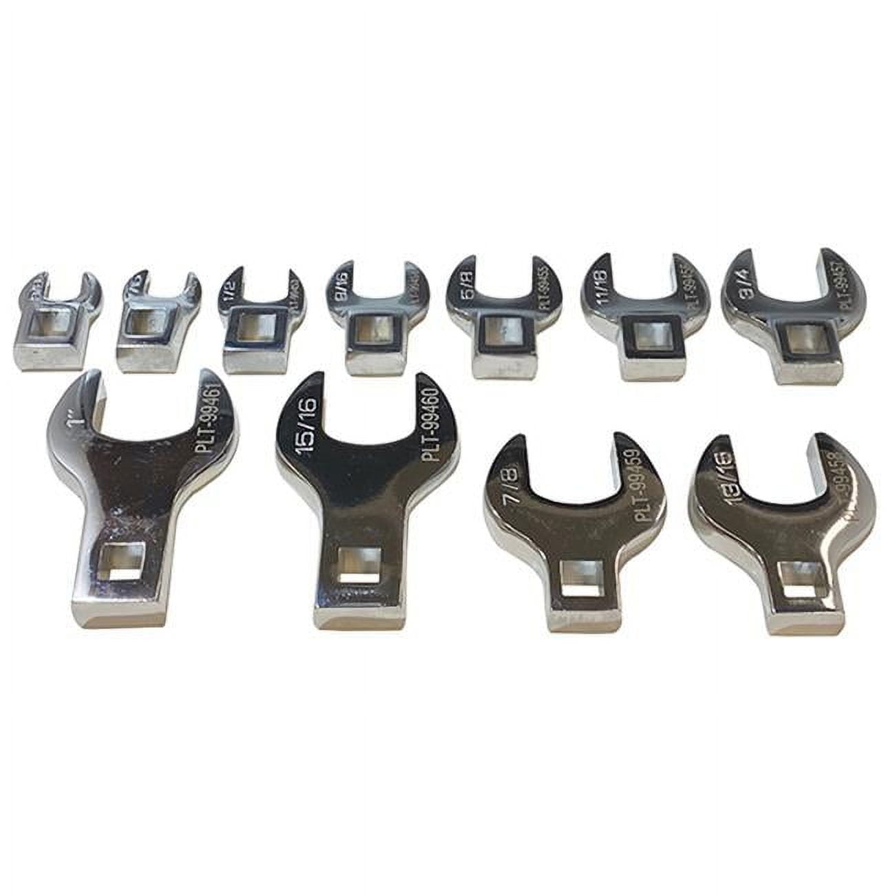 Platinum PLT-99450 0.37 in. Drive Sae Crowfoot Wrench Set - 11 Piece ...