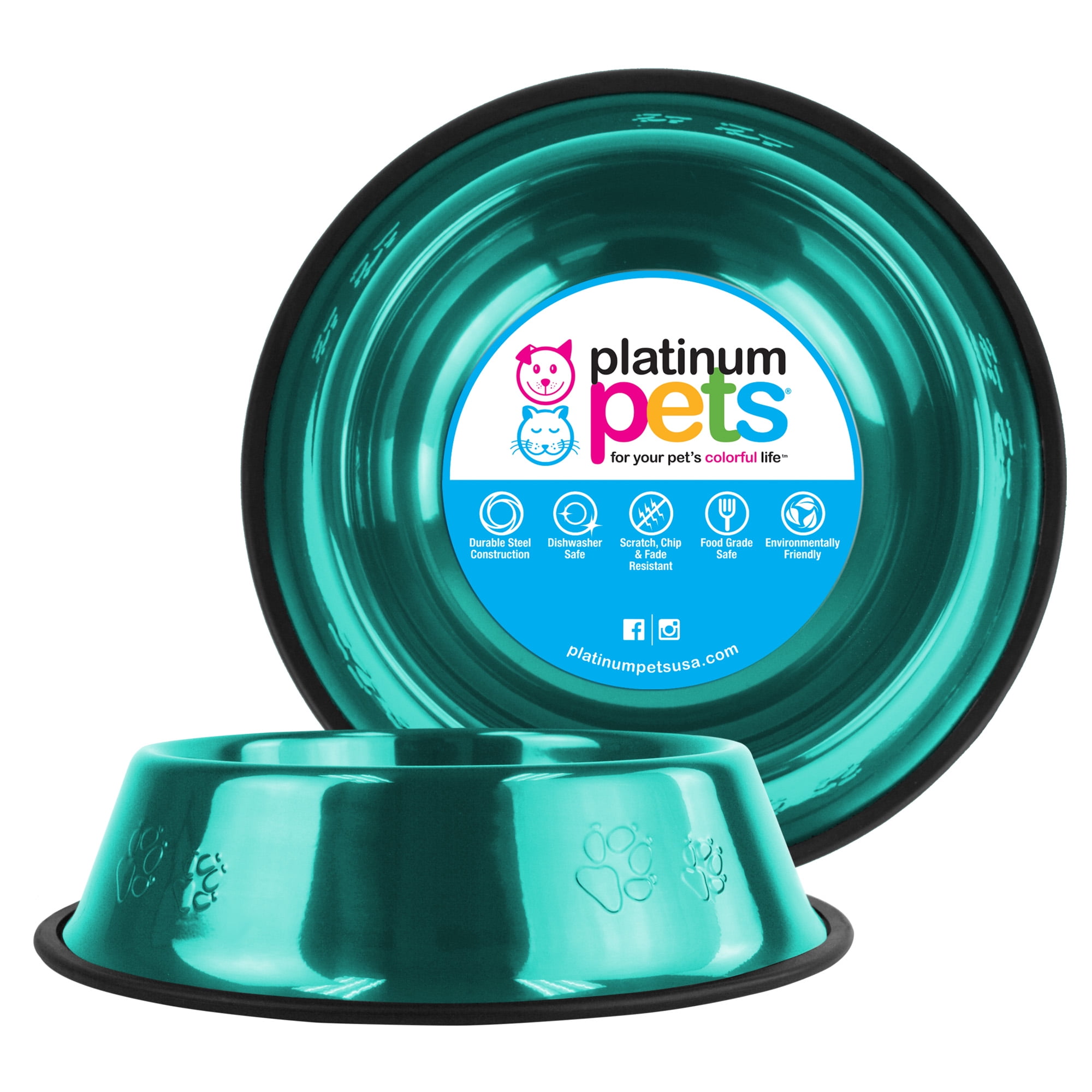 Platinum Pets Dog Non-Tip Stainless Steel Bowl - Walmart.com