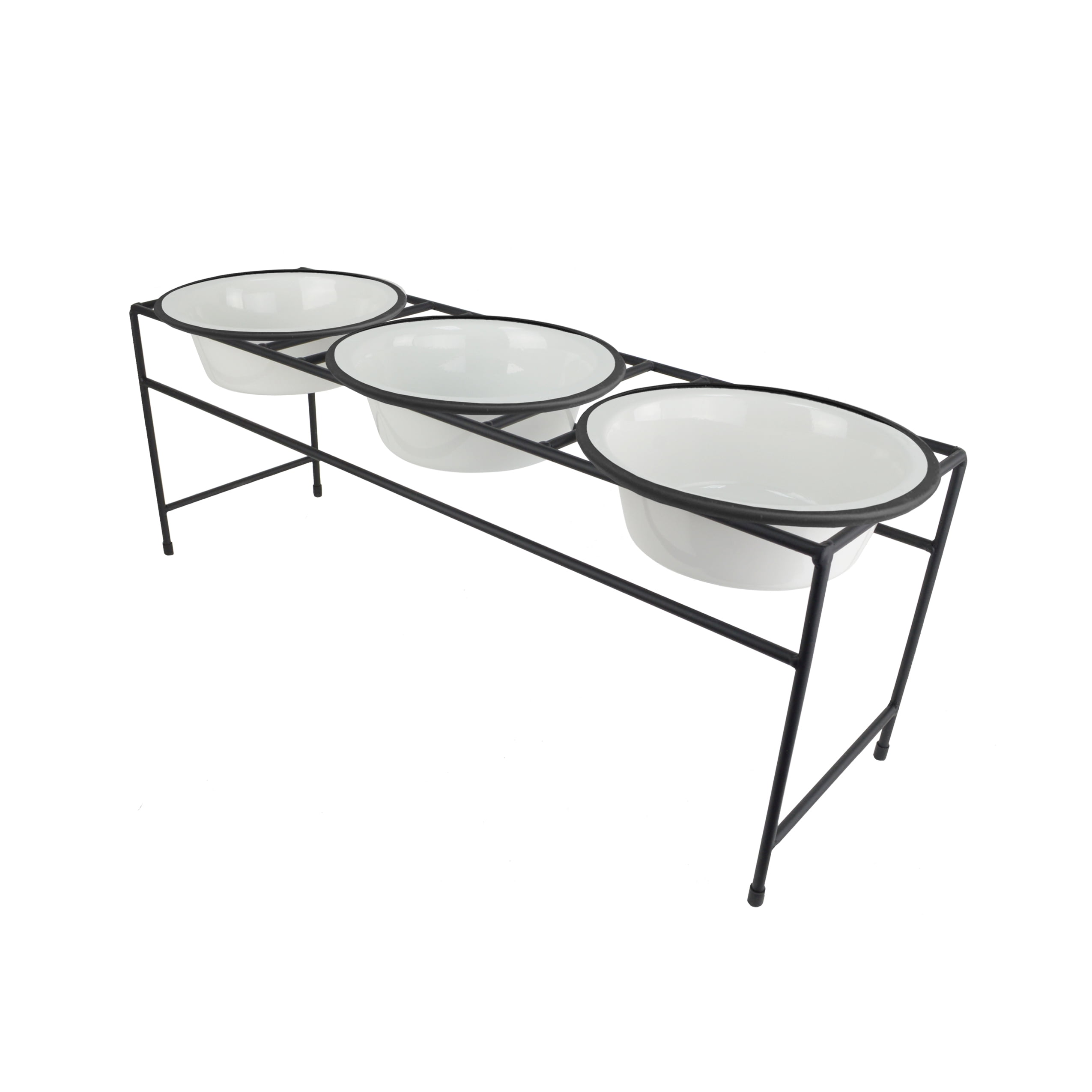 Platinum Pets Elevate Pet Diner with Rattle-Free Rim for Pets, Pearl ...