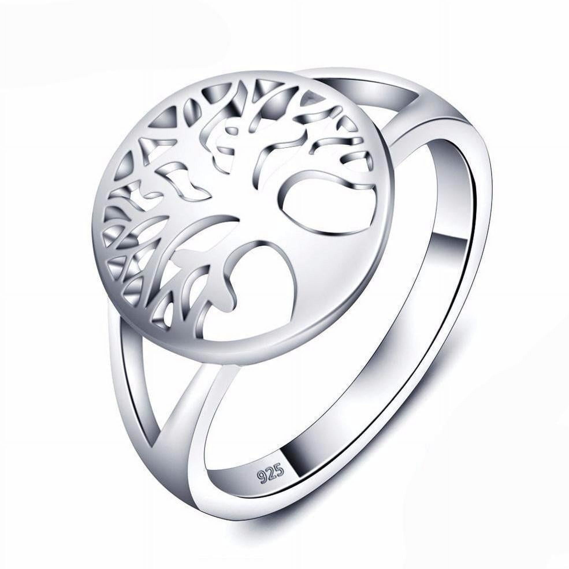 Tree of Life Ring Platinum Plated Copper Intricate Tree Design Ring for ...