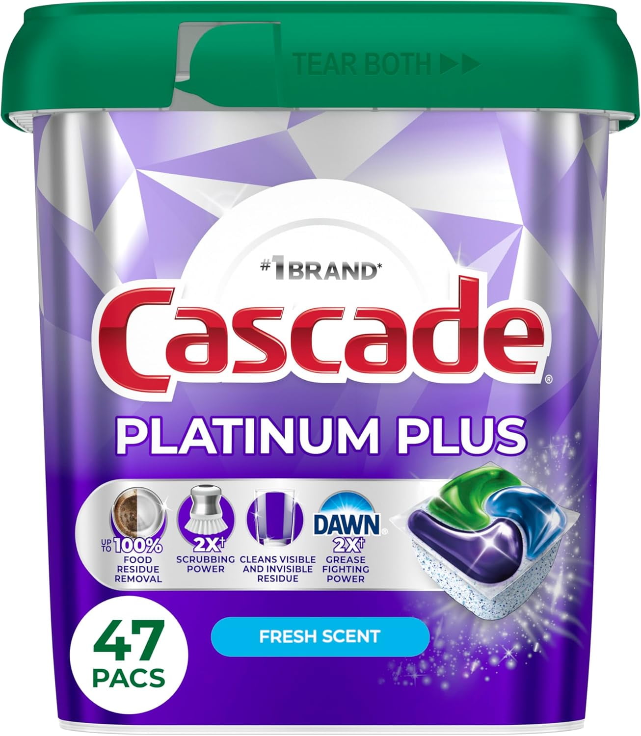 Platinum Plus Dishwasher Pods, Dishwasher Detergent, Dish Detergent ...