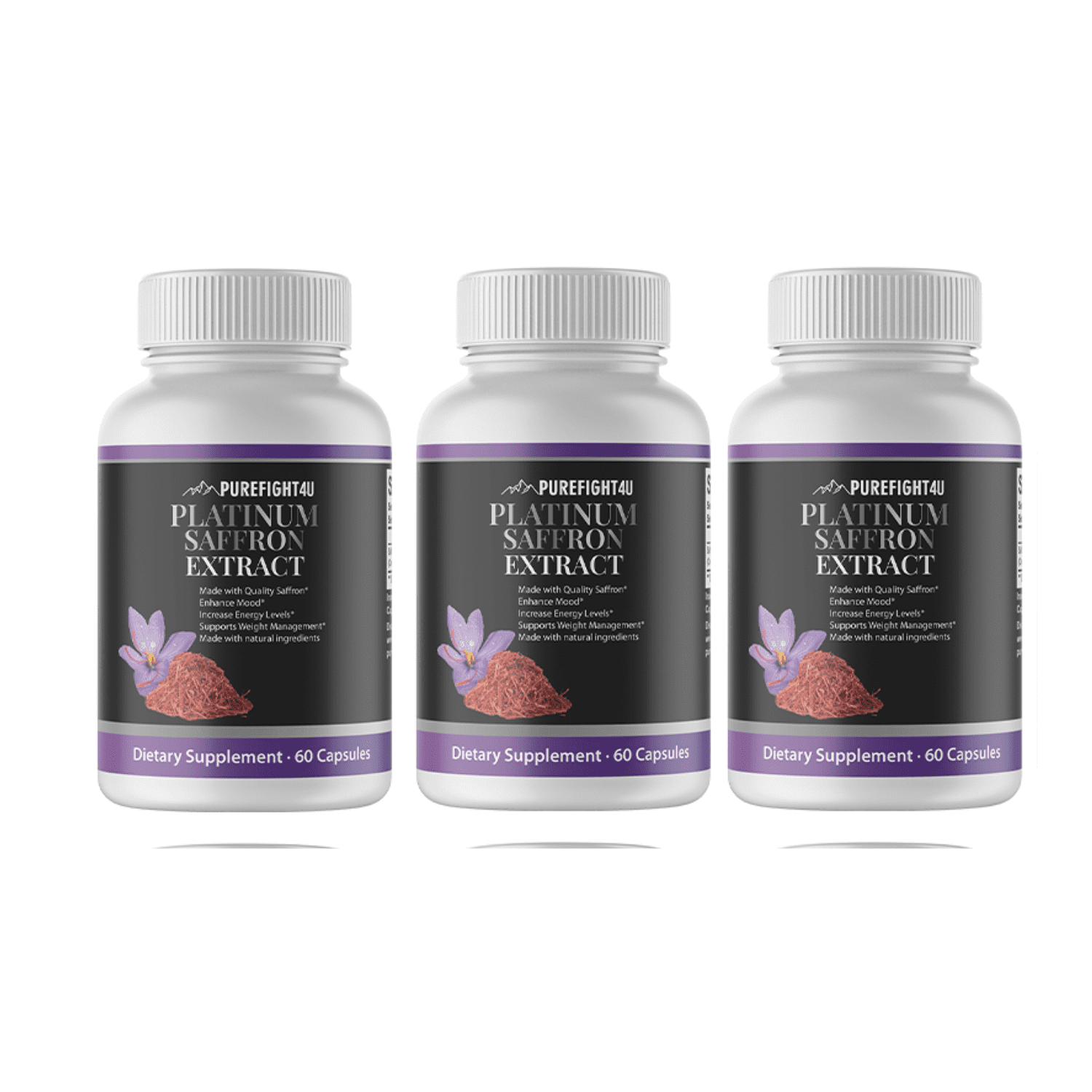 Platinum Saffron Extract - 12 Bottles 720 Capsules - Walmart.com