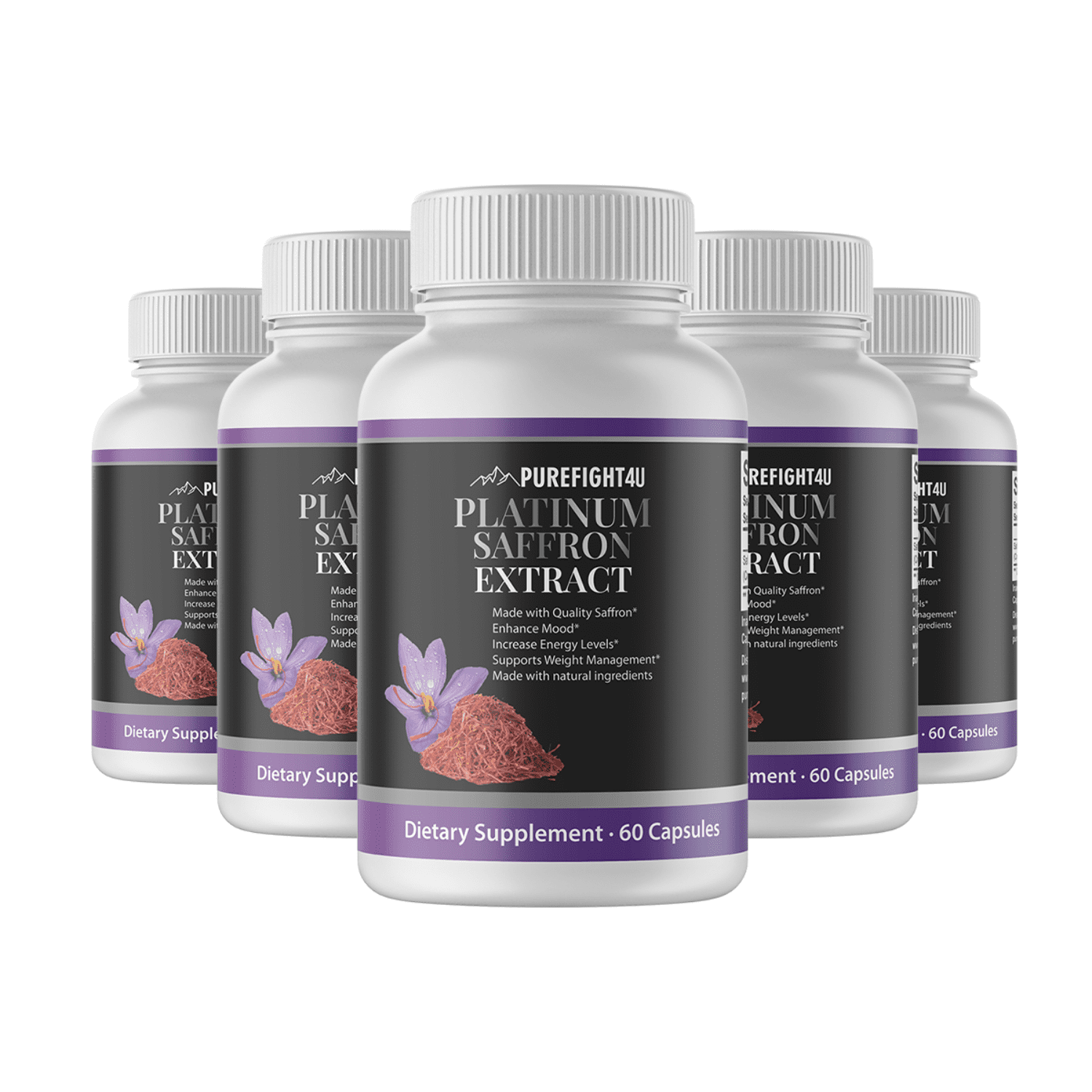 Platinum Saffron Extract - 5 Bottles 300 Capsules - Walmart.com