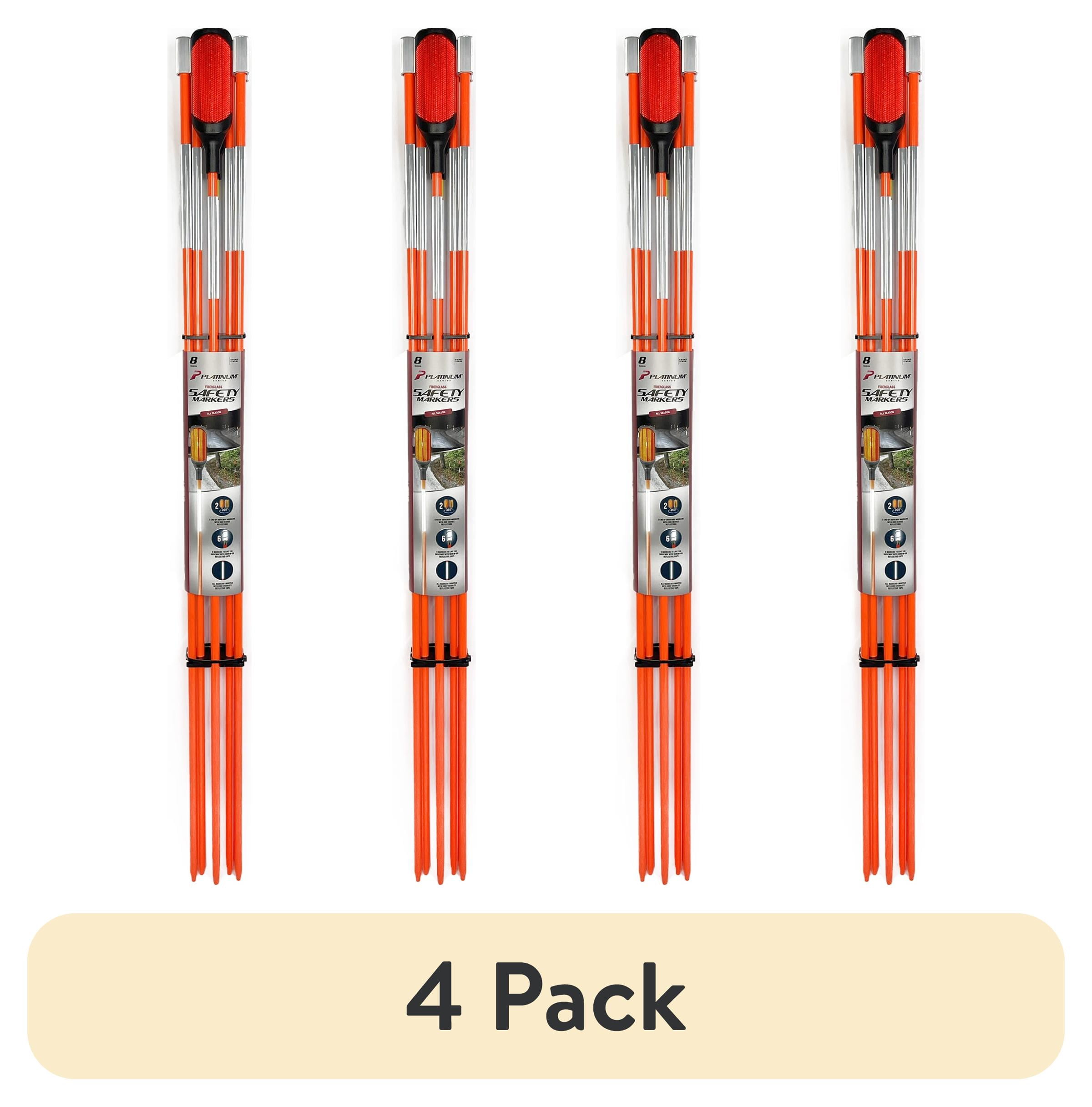 (4 pack) Platinum Series Driveway, Safety Marker Reflectors, Fiberglass ...