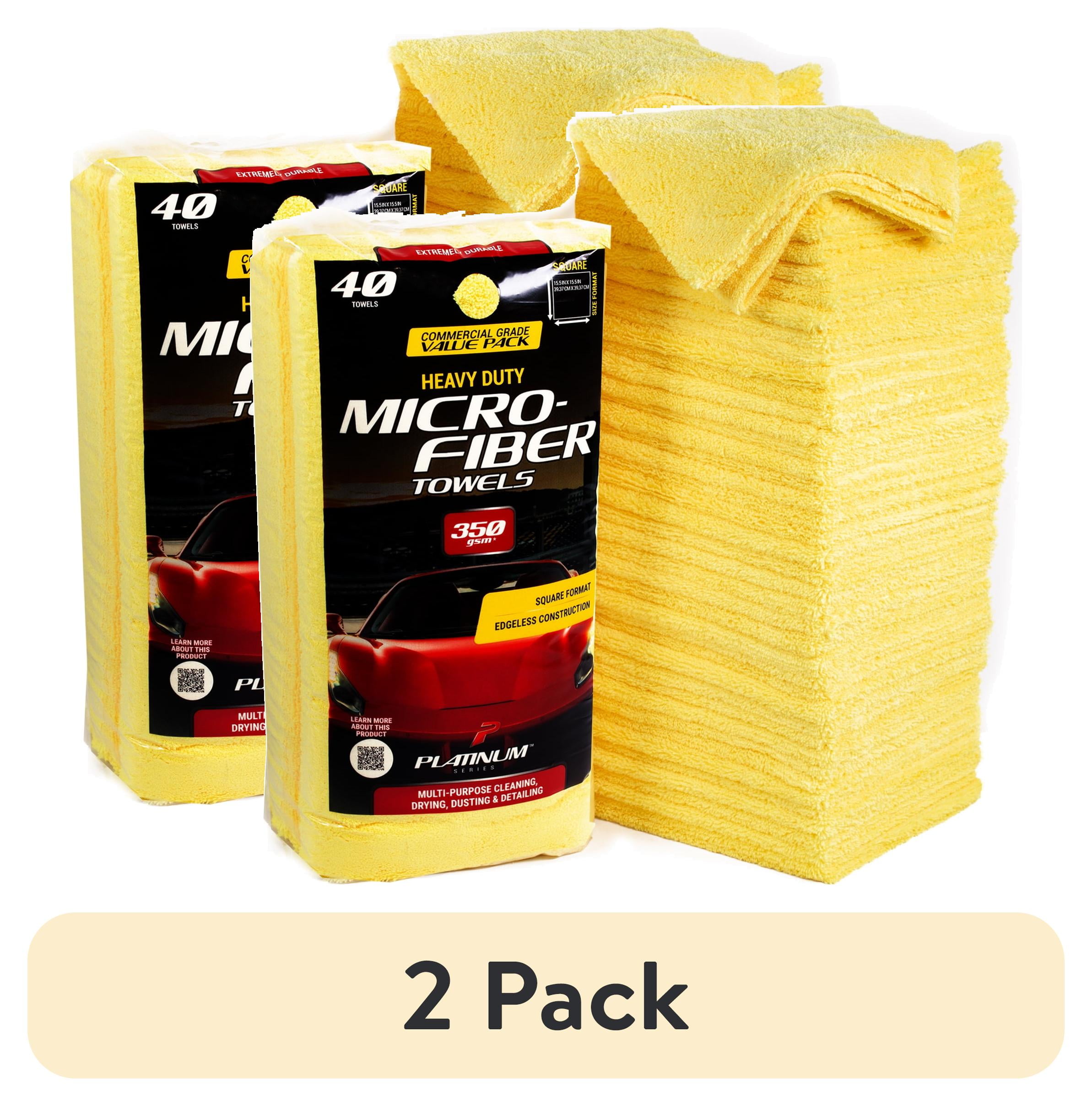(2 pack) Platinum Series Heavy Duty Multi-Purpose Microfiber Detailing ...