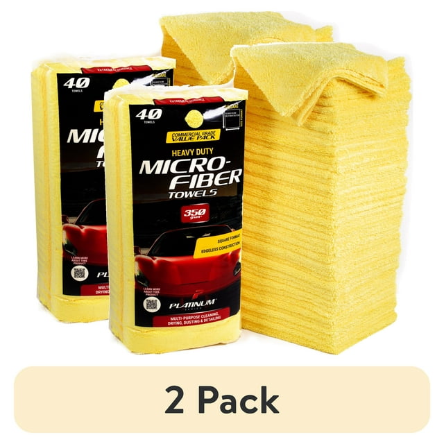 (2 pack) Platinum Series Heavy Duty Multi-Purpose Microfiber Detailing ...