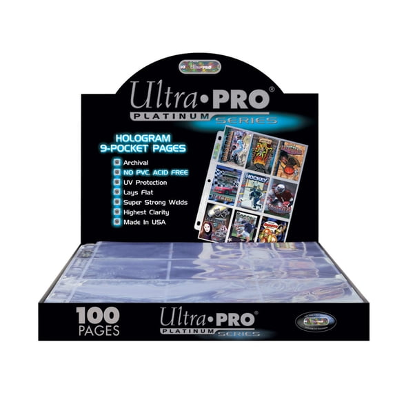 Ultra PRO Platinum Series Pocket Pages, 100ct, Archival Safe - Walmart.com