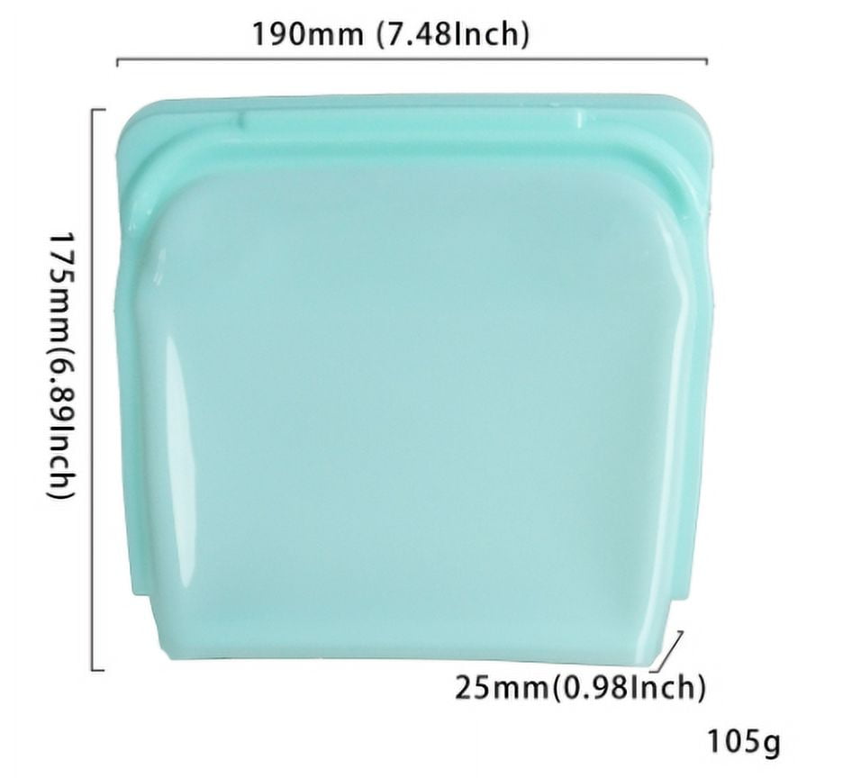 Platinum Silicone Bag Quart Half-Gallon Gal Reusable Food Storage Bags ...