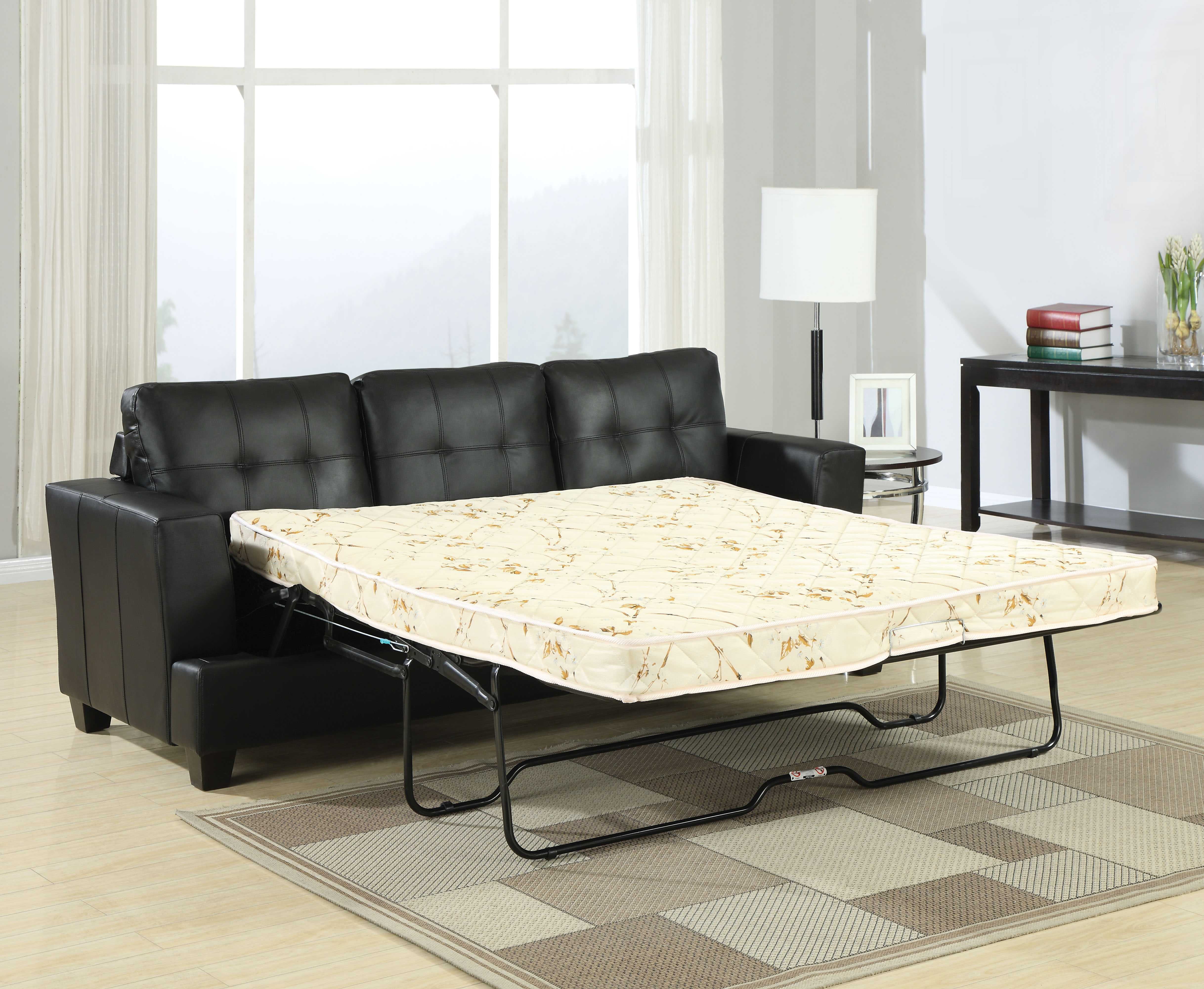 Platinum Sofa with Queen Sleeper, Black - Walmart.com