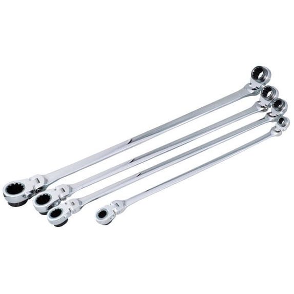 Platinum Tools 4-Piece 8 SAE XL Ratchet Mechanic Wrench Set with 72 ...