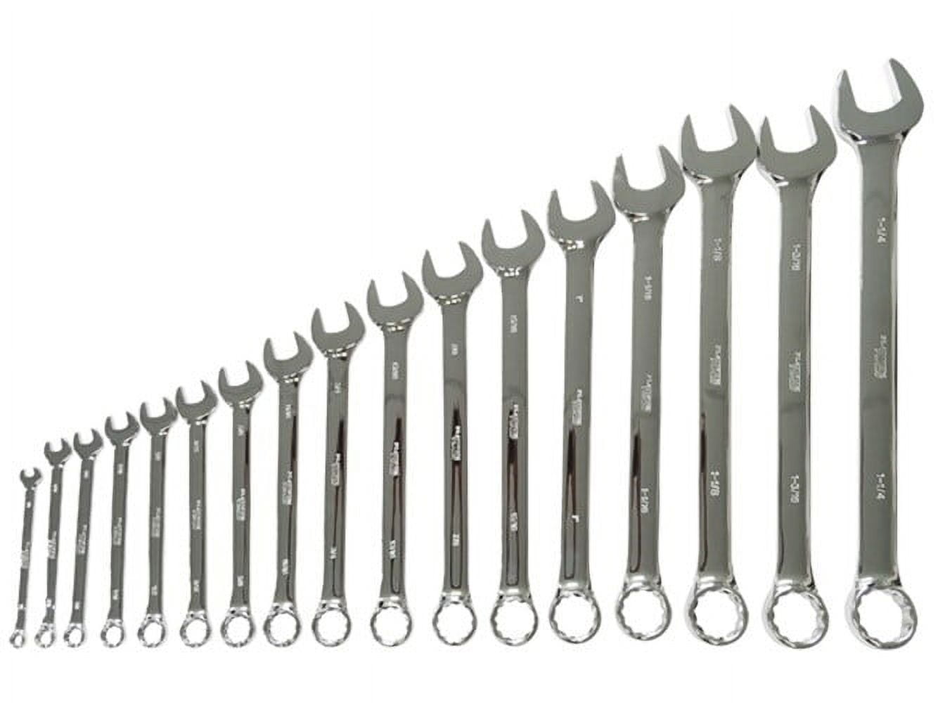 17 Pc. Professional SAE Long Pattern Wrench Set 99550 - Walmart.com