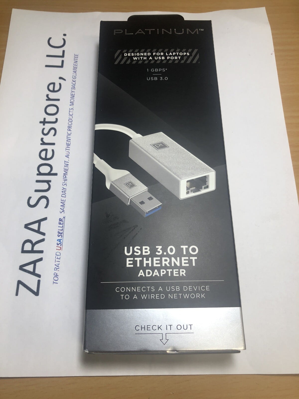 Platinum- USB 3.0-to-Gigabit Ethernet Adapter - Gray PT-PU3GEA ...