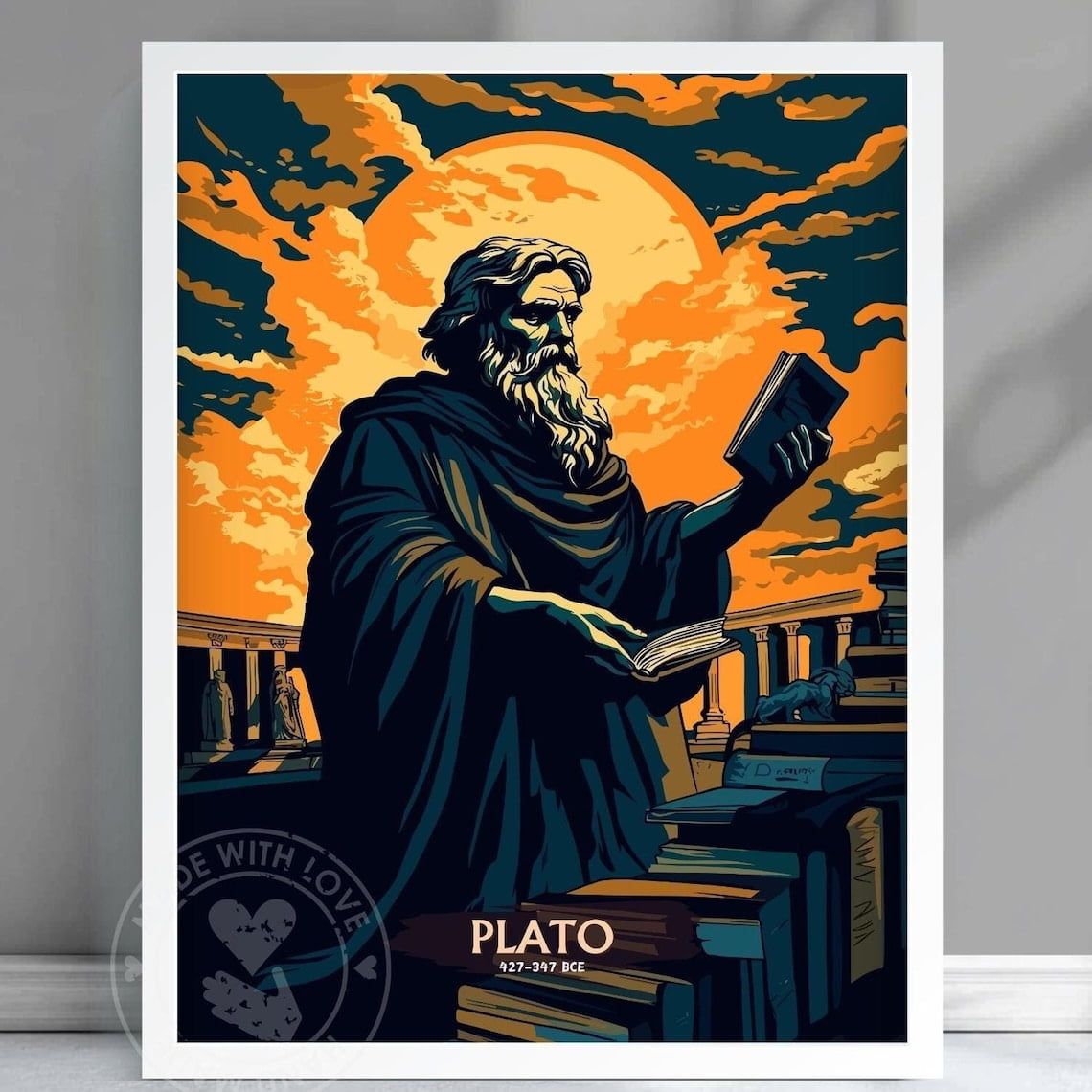 Plato Philosopher Art Print - Philosophy Poster, Stoicism Wall Art ...