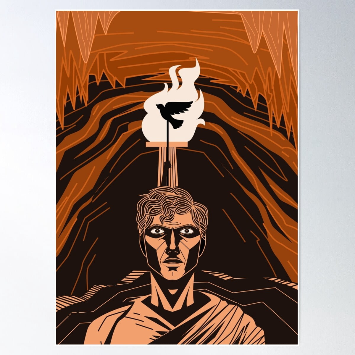 Plato Philosophy Allegory Of The Cave Poster Wall Art, Modern Wall ...