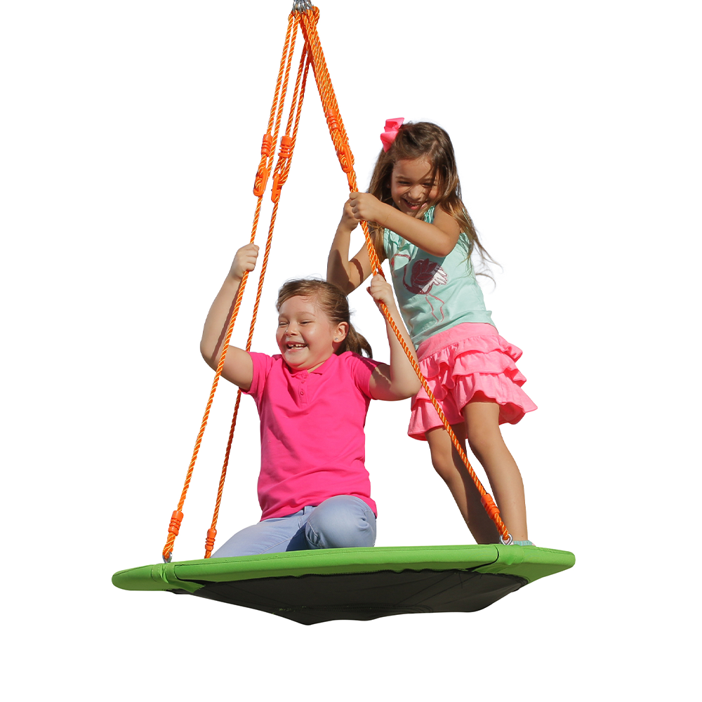 "ZENSTYLE 40"" Kids Circle Web Spider Tree Swing with 71"" Adjustable ...