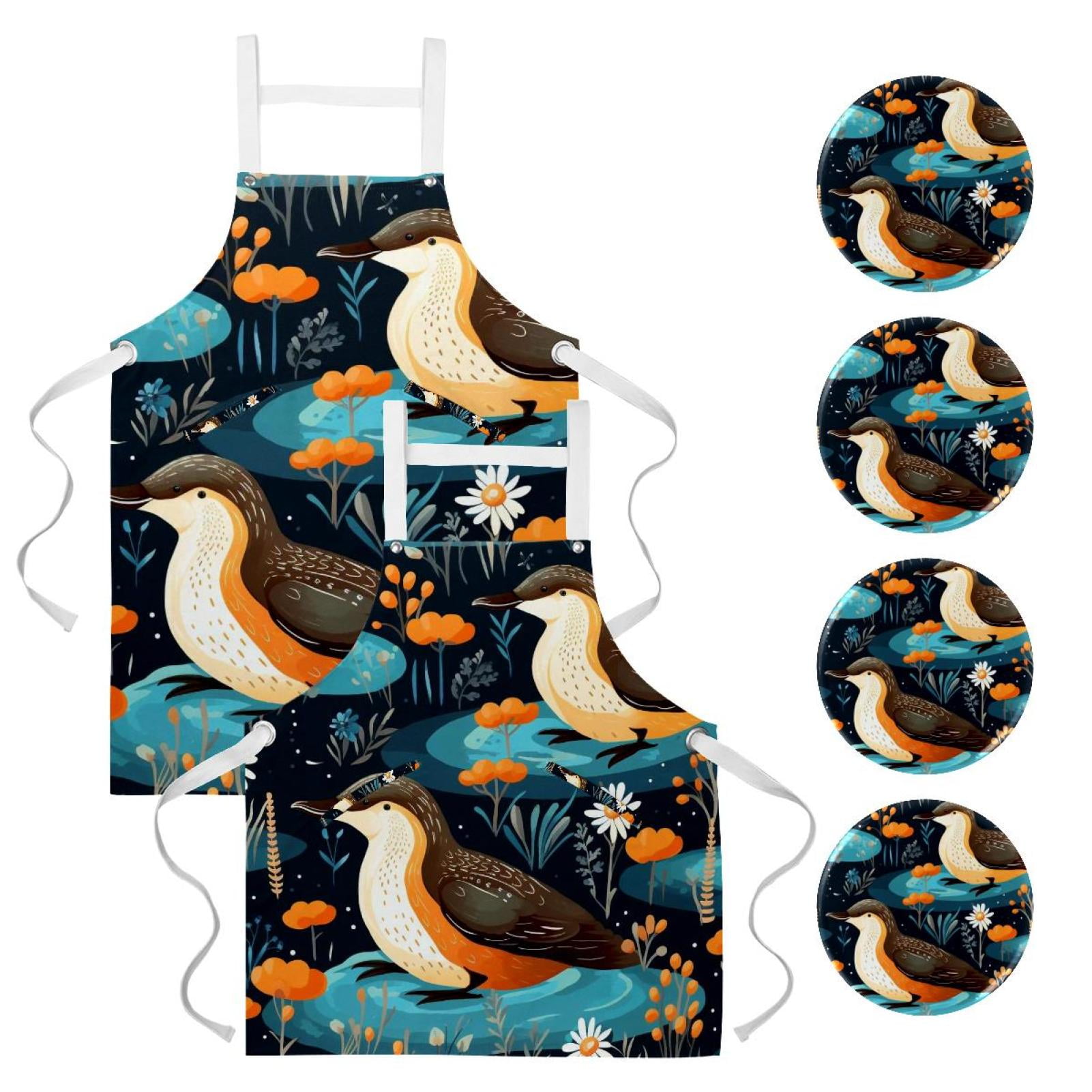 Platypus 2 Pack Waterproof Pin Pockets and Badge Cooking Art Apron ...