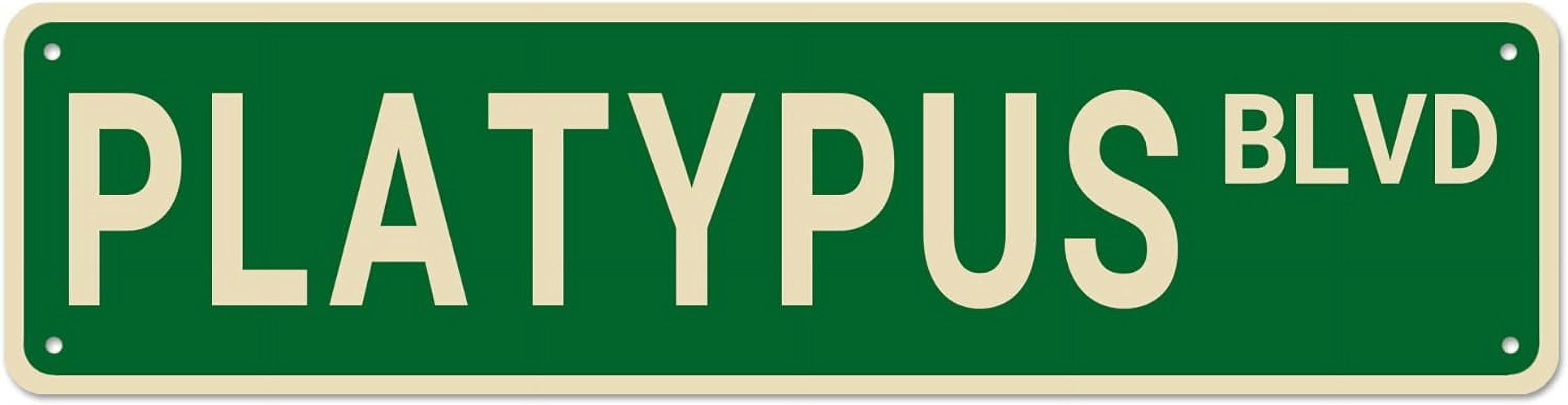Platypus BLVD Street Sign, Platypus Sign Platypus Decor Platypus Lover ...