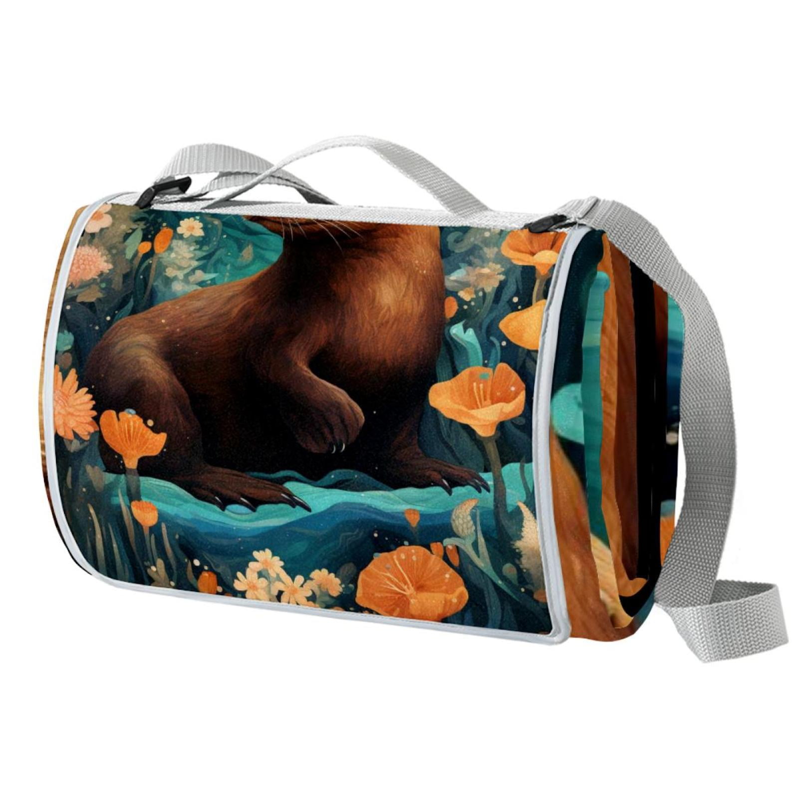 Platypus Canvas Beach Blanket - Picnic Mat Outdoor Waterproof Sand ...