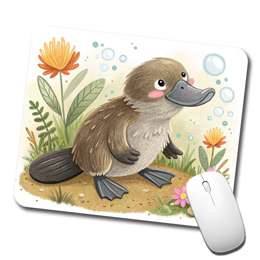 Platypus Children's Illustration Style Mouse Pad Low Profile Gaming Mat ...