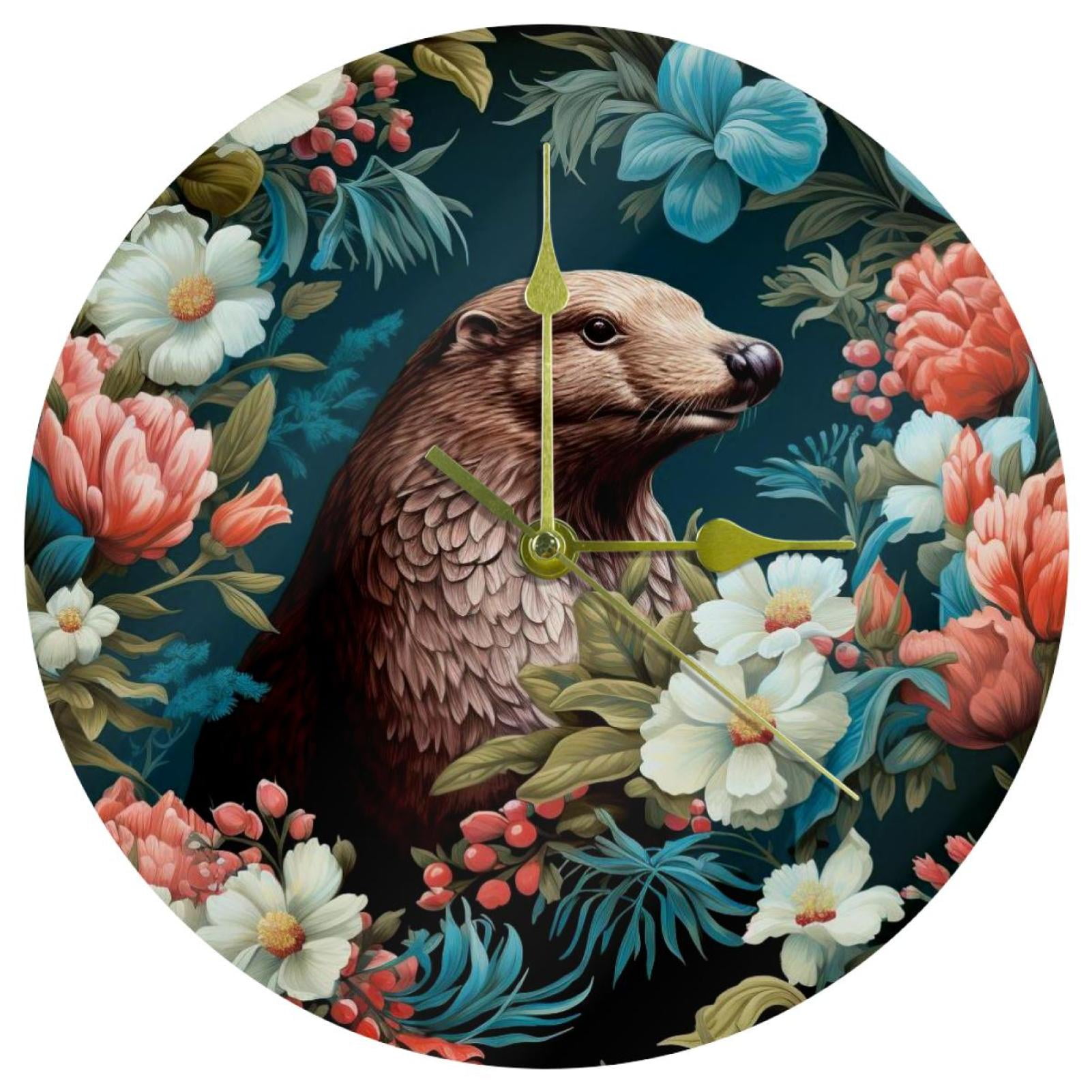 Platypus Circular Acrylic Wall Clock - Contemporary Design with Quartz ...