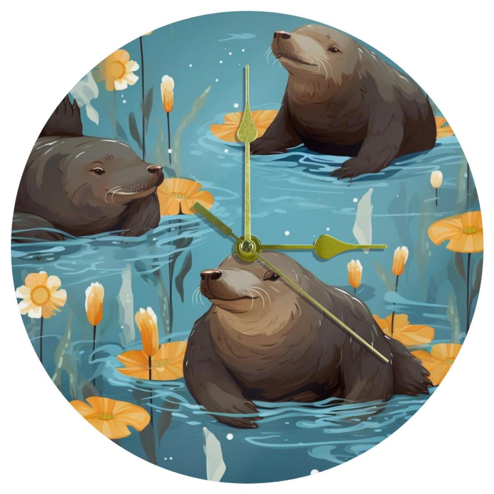 Platypus Circular Acrylic Wall Clock - Elegant Timepiece for Home Decor ...