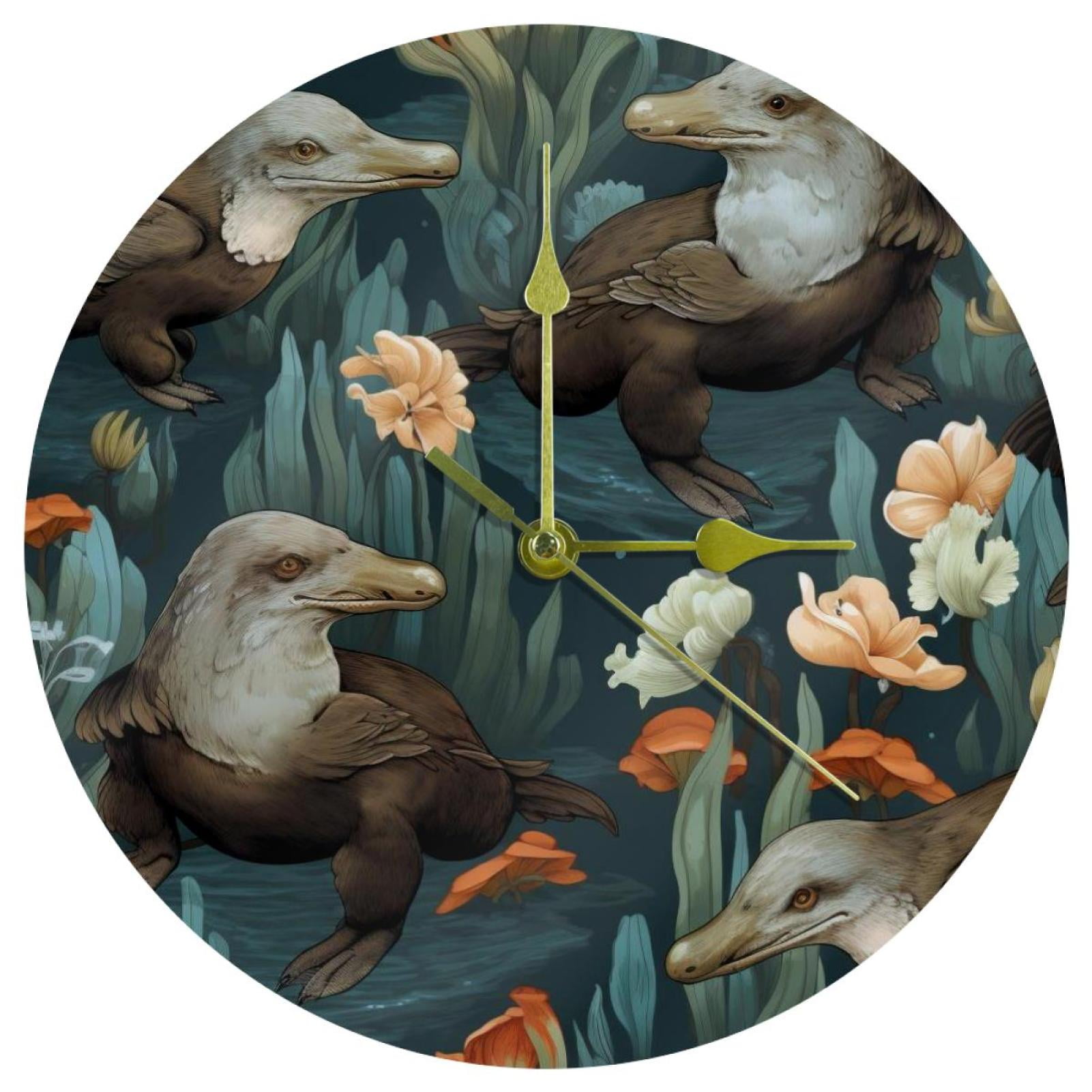 Platypus Circular Acrylic Wall Clock - Elegant Timepiece for Home or ...