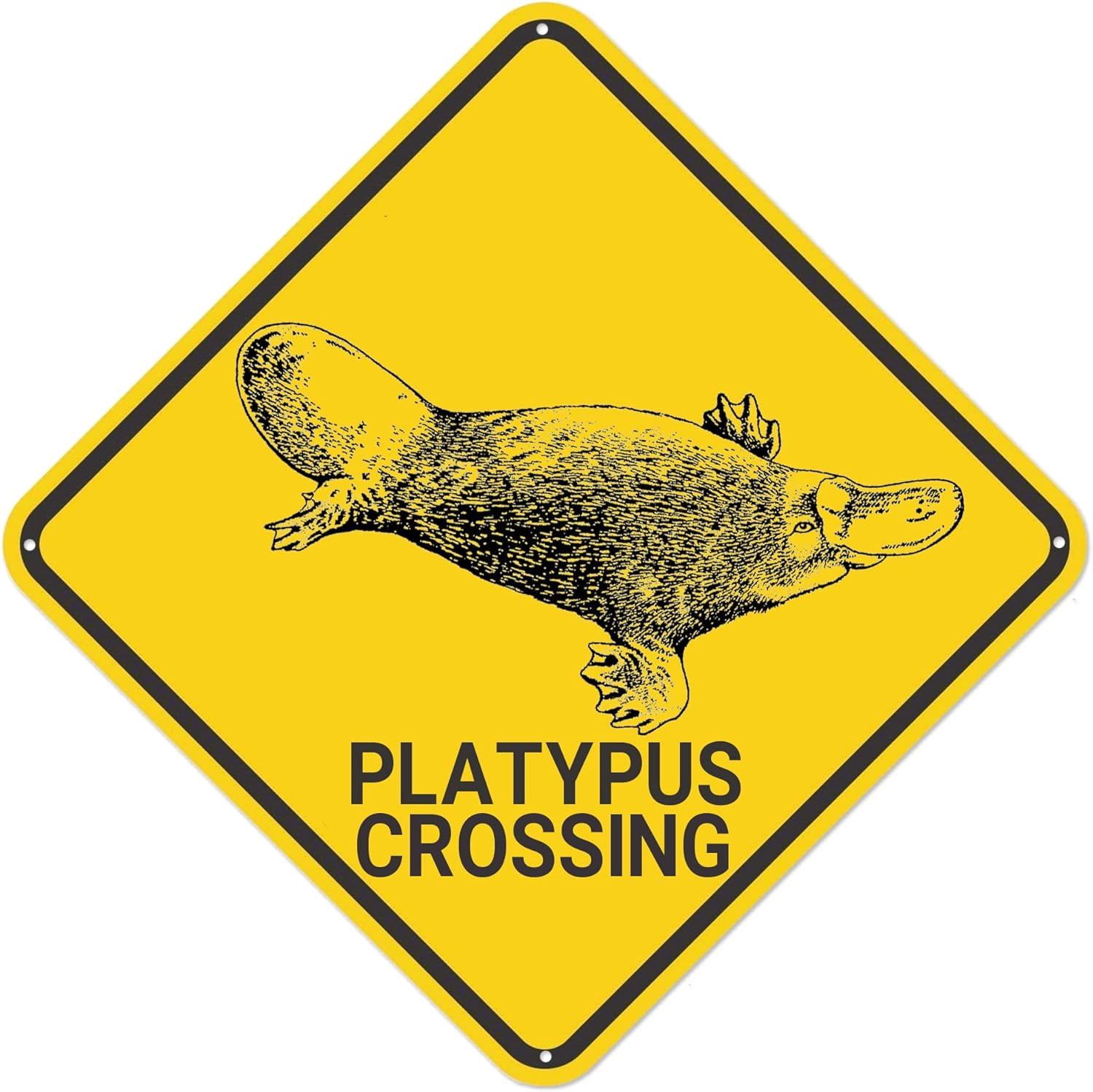 Platypus Crossing Sign, Platypus Sign Platypus Decor Platypus Gift ...