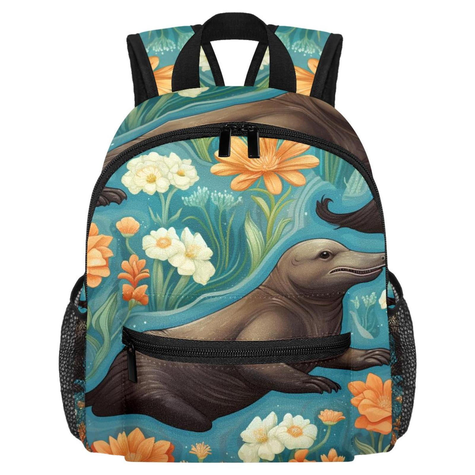 Platypus Cute Book Bag with Adjustable Shoulder Strap, Large Capacity ...