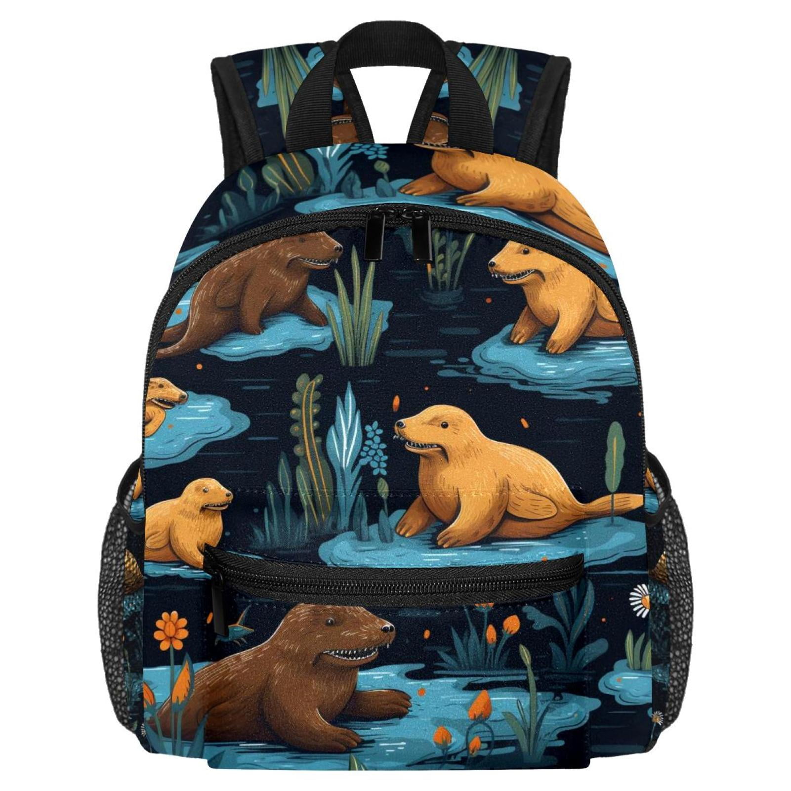 Platypus Cute Book Bag with Adjustable Shoulder Strap, Large Capacity ...
