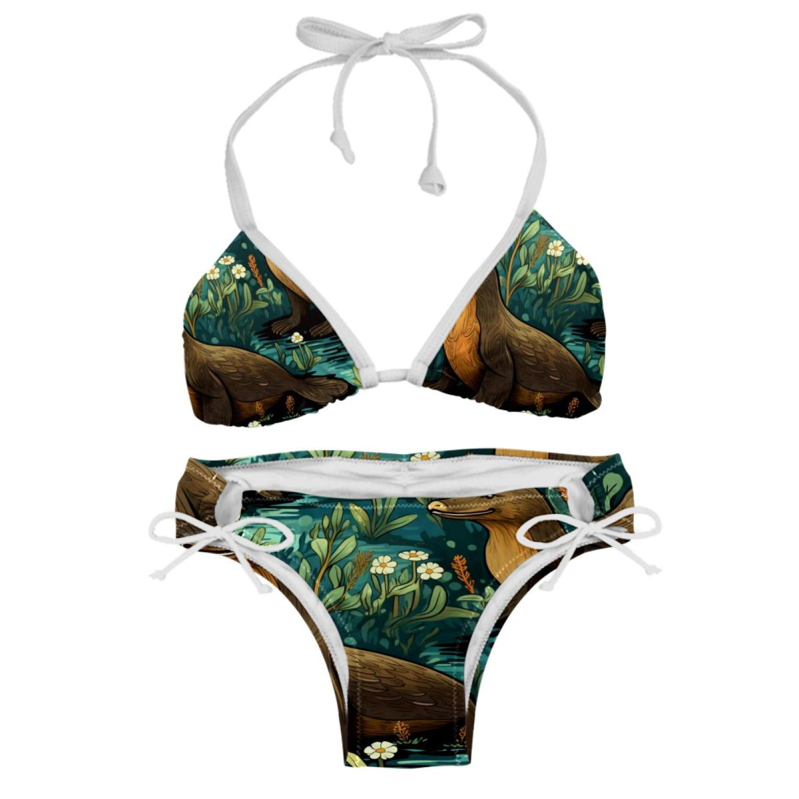 Platypus Detachable Sponge Adjustable Strap Bikini Set Two-Pack ...