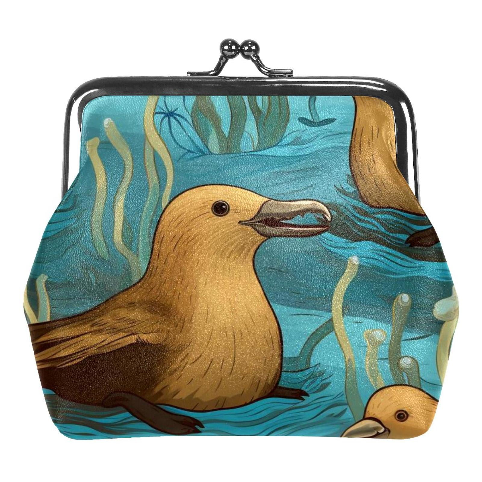 Platypus Duckbill Coin Purse Vintage Pouch Buckle Clutch Bag Kiss-Lock ...