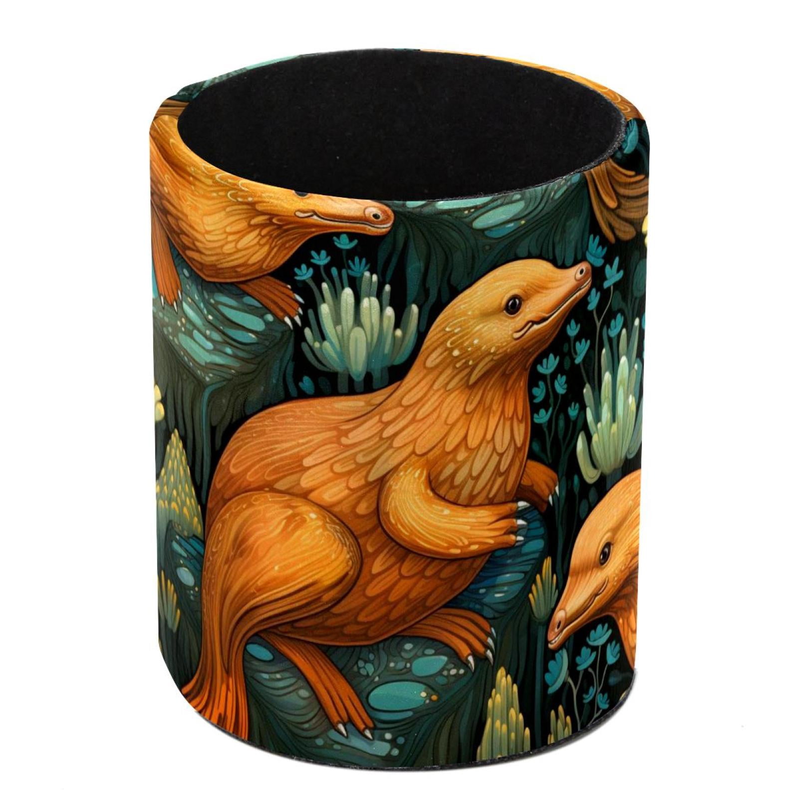 Platypus Duckbill Pencil/Pen Holder for desk, Round Desktop Organizer ...