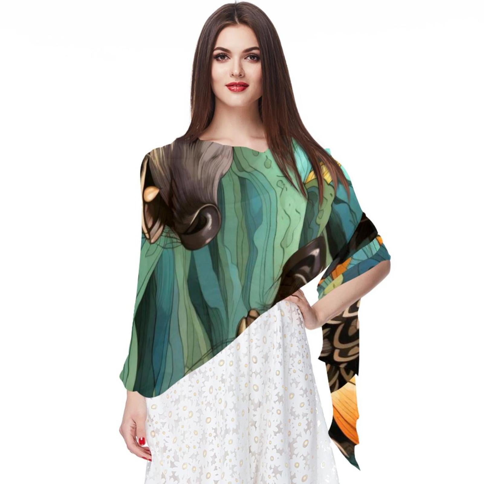 Platypus Elegant Chiffon Silk Scarf - Lightweight Translucent Shawl ...