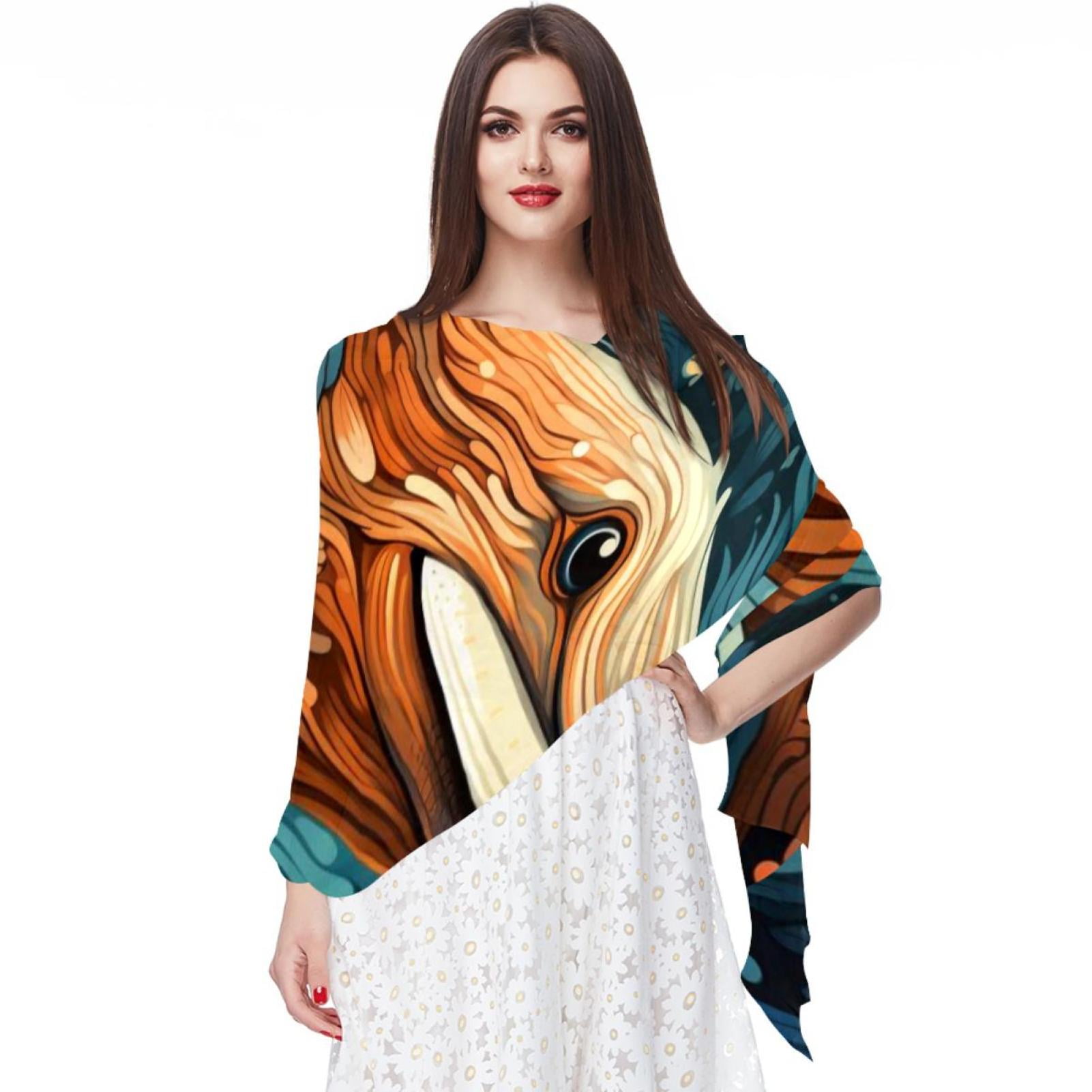 Platypus Elegant Silk Scarf - Translucent Chiffon Yarn - Lightweight ...