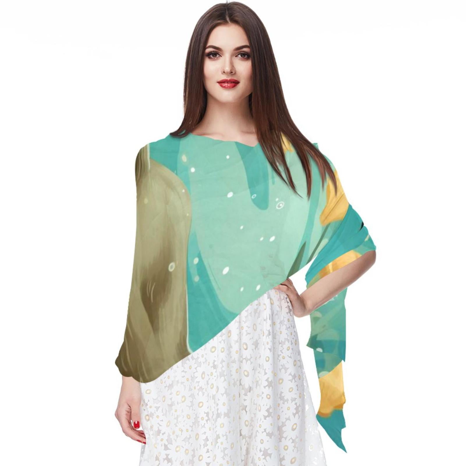 Platypus Elegant Silk Scarf - Translucent Chiffon Yarn - Lightweight ...